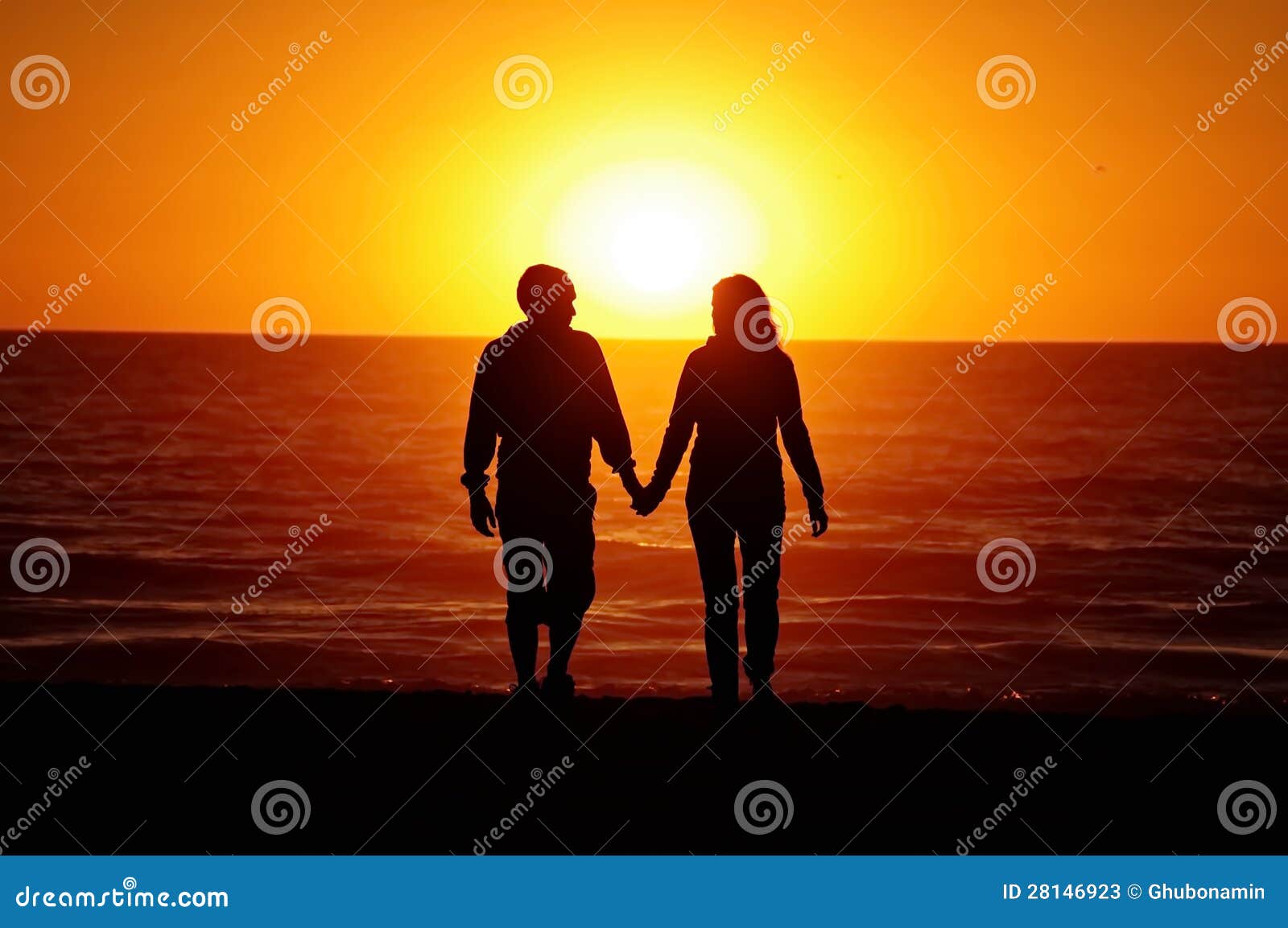 Loving couple beach sunset stock image. Image of happiness - 28146923
