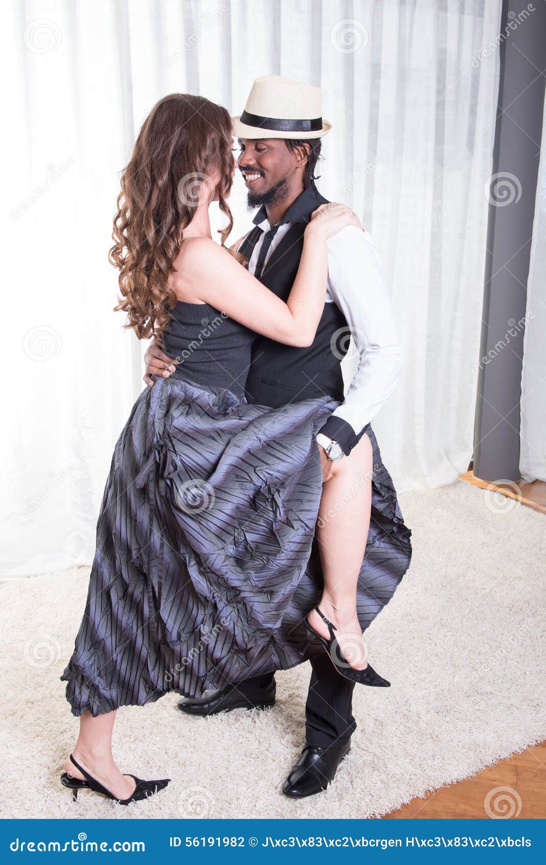 Loving Couple is Dancing Together Stock Photo - Image of kissing ...