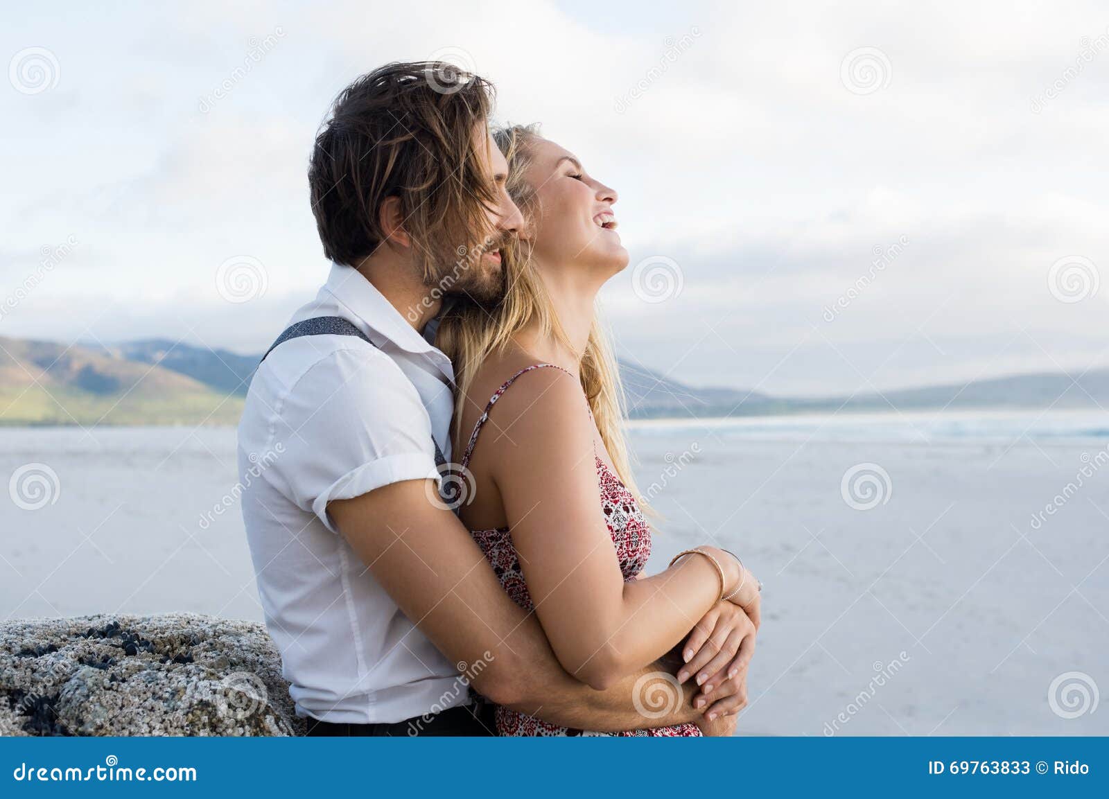 Loving Couple Embrace Stock Image Image Of Cheerful 69763833