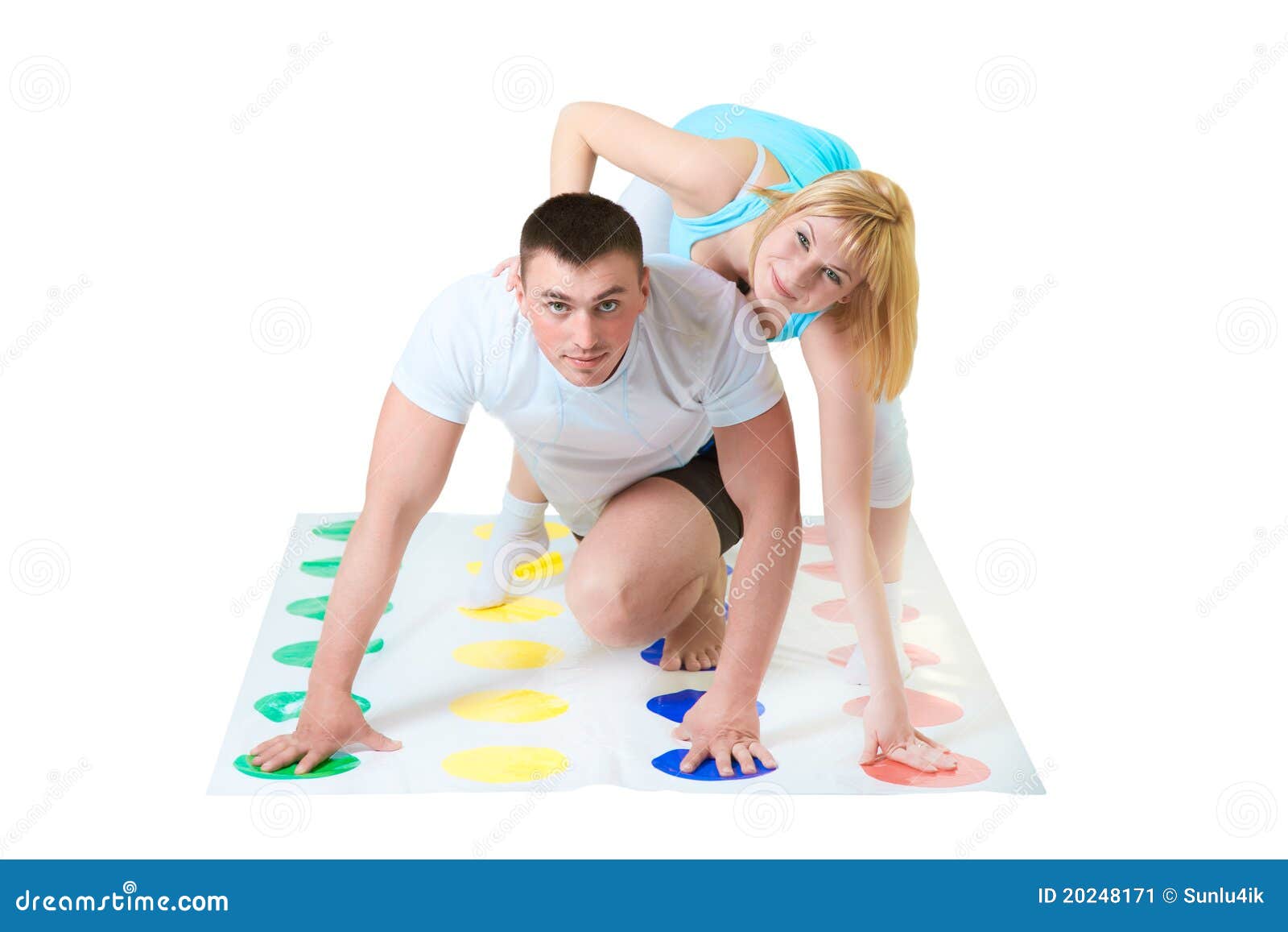 Loving Couple Have Fun Twisting Game Stock Photos - Free & Royalty-Free ...