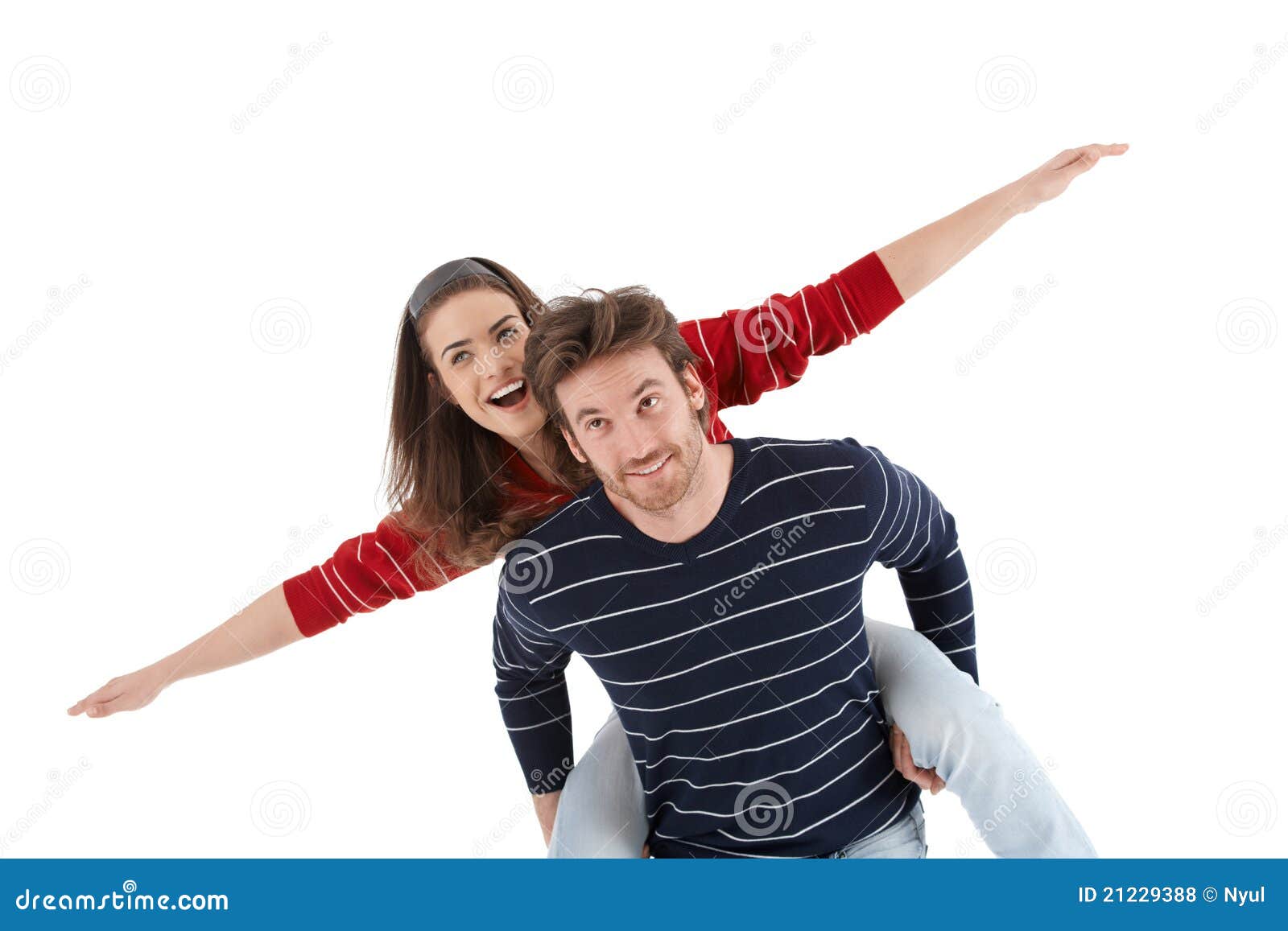 Loving Couple Having Fun Laughing Stock Photo - Image of carry, away ...