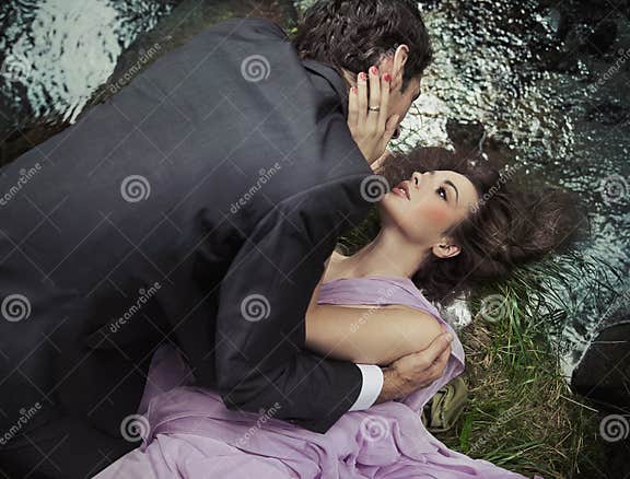 Loving couple laying stock image. Image of heterosexual - 21433037