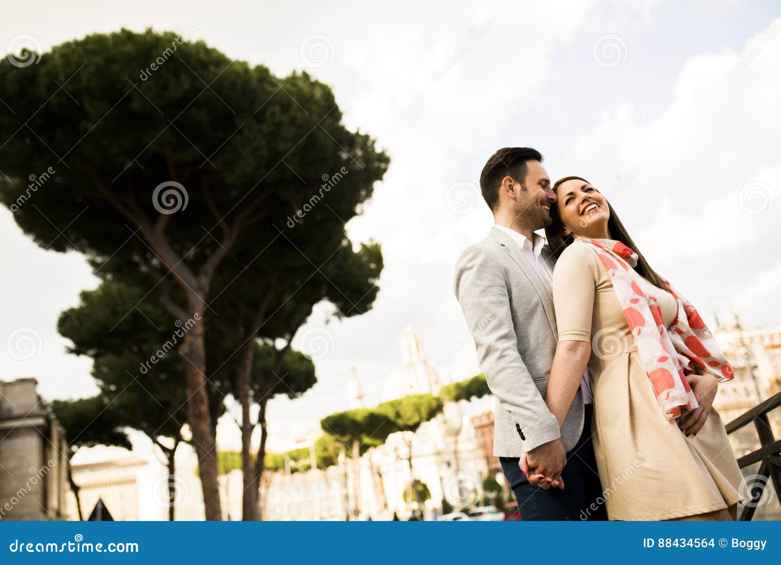 Loving Couple in Rome, Italy Stock Photo - Image of romance, dating ...