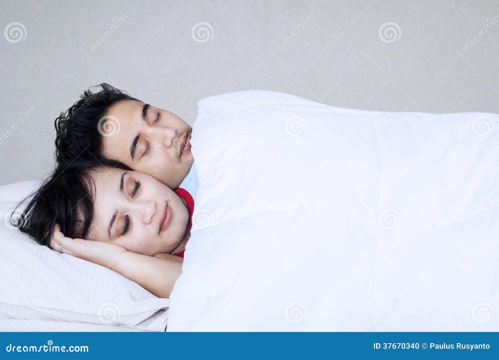Loving Couple Sleeping stock photo. Image of lovers, female - 37670340