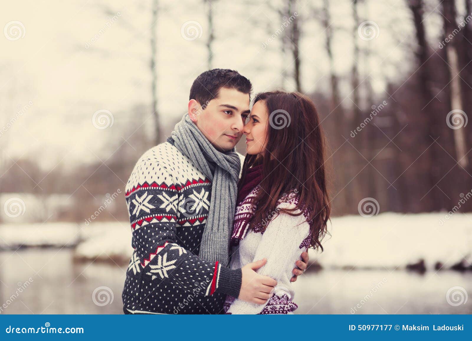 Loving Couple Standing Arm in Arm Stock Image - Image of romance, adult ...