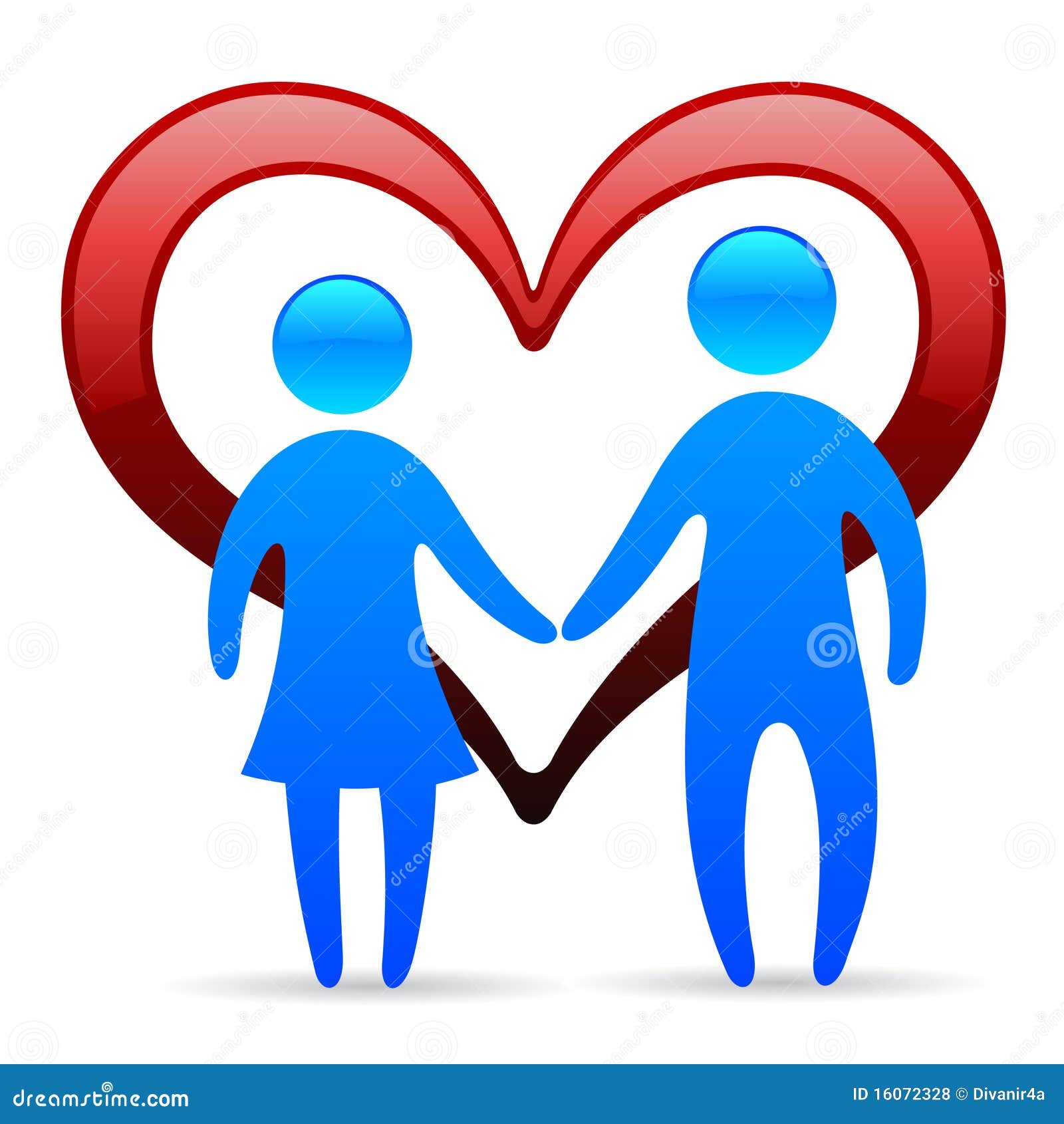 Loving couple symbol stock illustration. Illustration of bond - 16072328