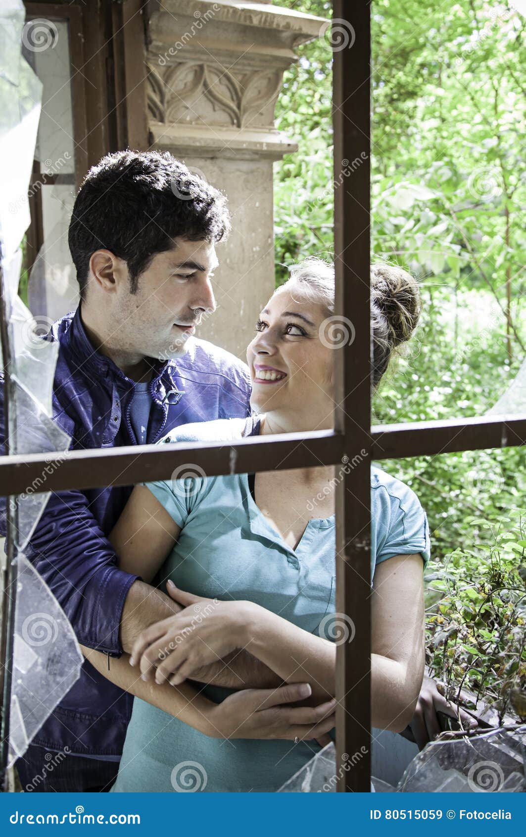 Loving couple window stock image. Image of outdoors, beauty - 80515059