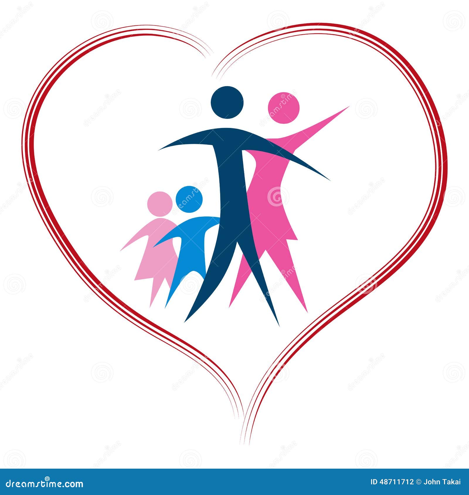Loving Family stock vector. Illustration of logo, husband - 48711712