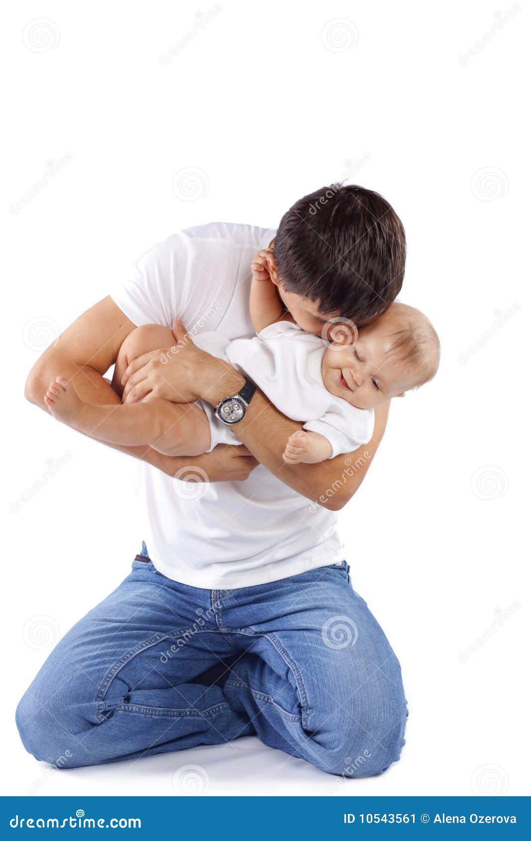 Loving father stock image. Image of daughter, kissing - 10543561