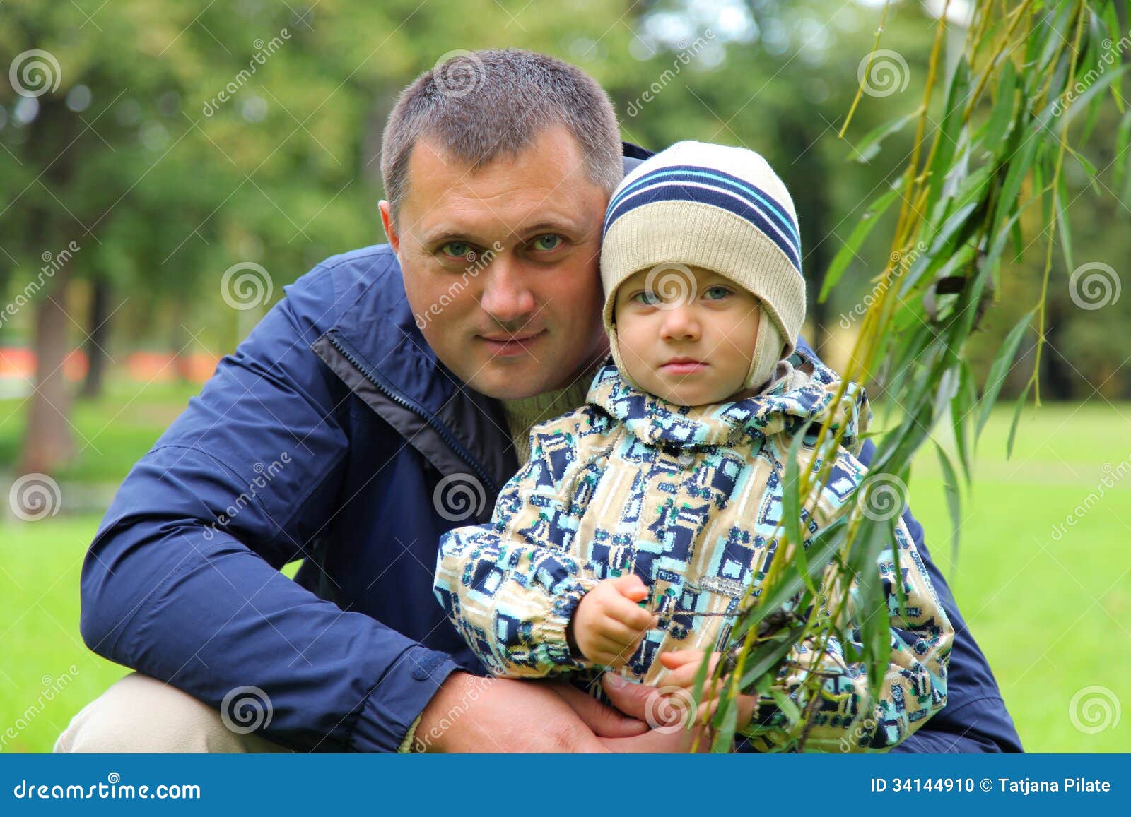Loving father stock photo. Image of coat, little, nature - 34144910
