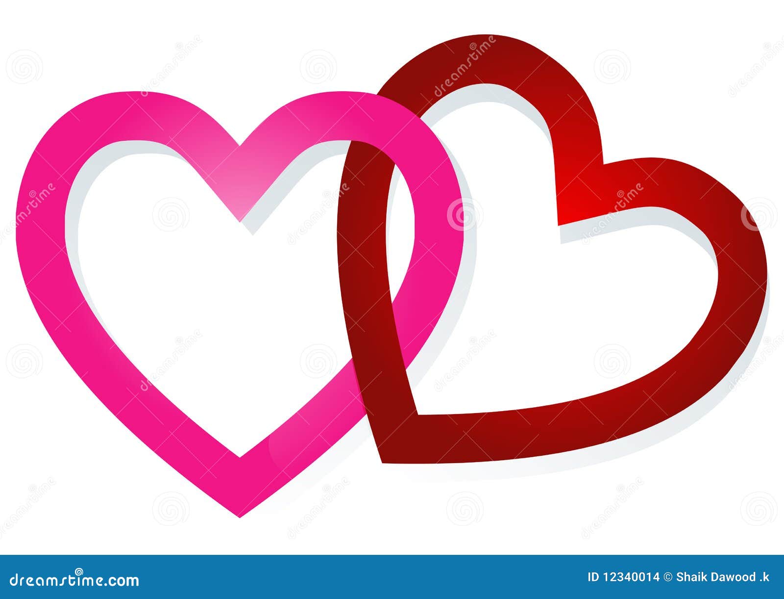 Loving hearts stock illustration. Illustration of abstract - 12340014