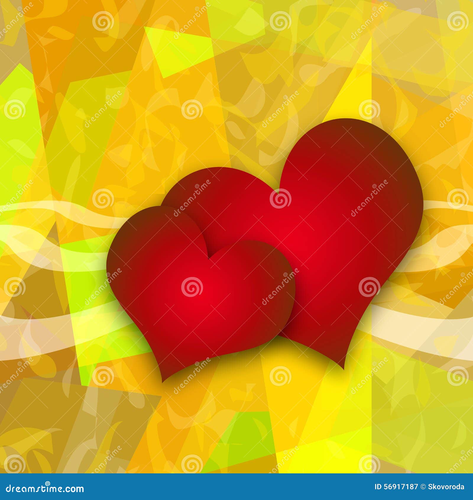 Loving hearts stock illustration. Illustration of flirting - 56917187