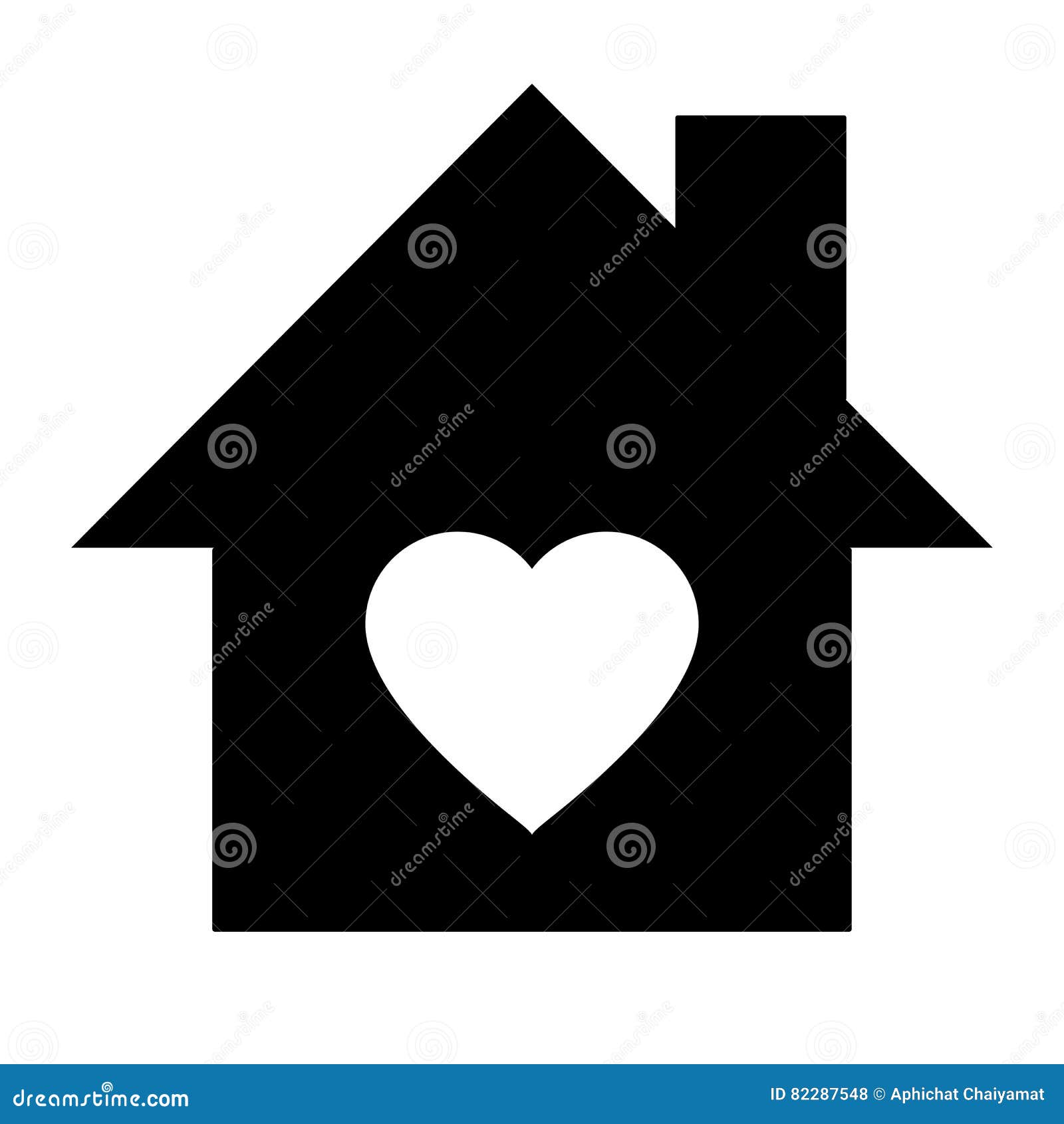 Loving home icon stock illustration. Illustration of black - 82287548