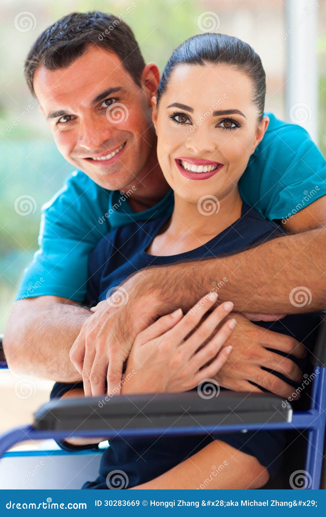Loving handicapped couple stock image. Image of male - 30283669