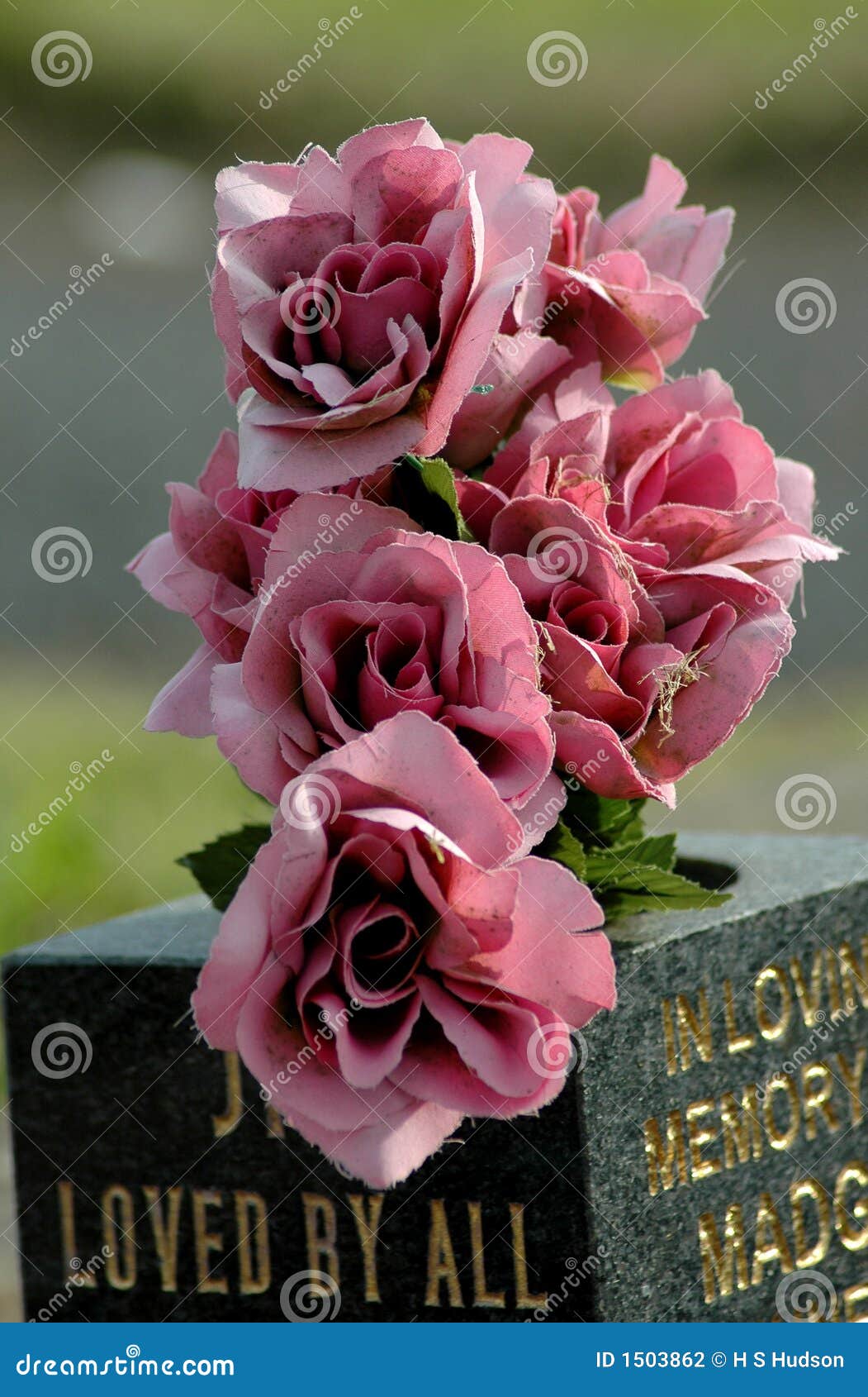 In Loving Memory stock photo. Image of flowers, graveyard - 1503862