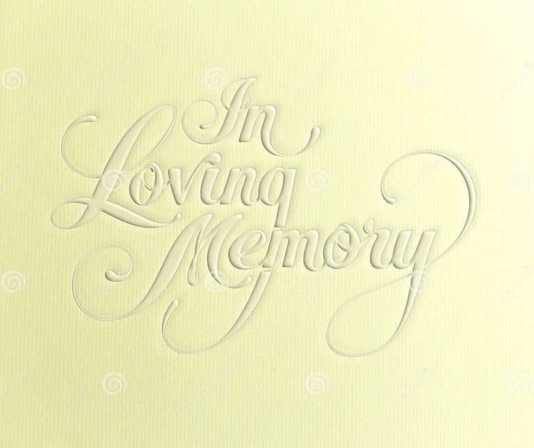In Loving Memory - Custom Calligraphy Text Stock Illustration ...