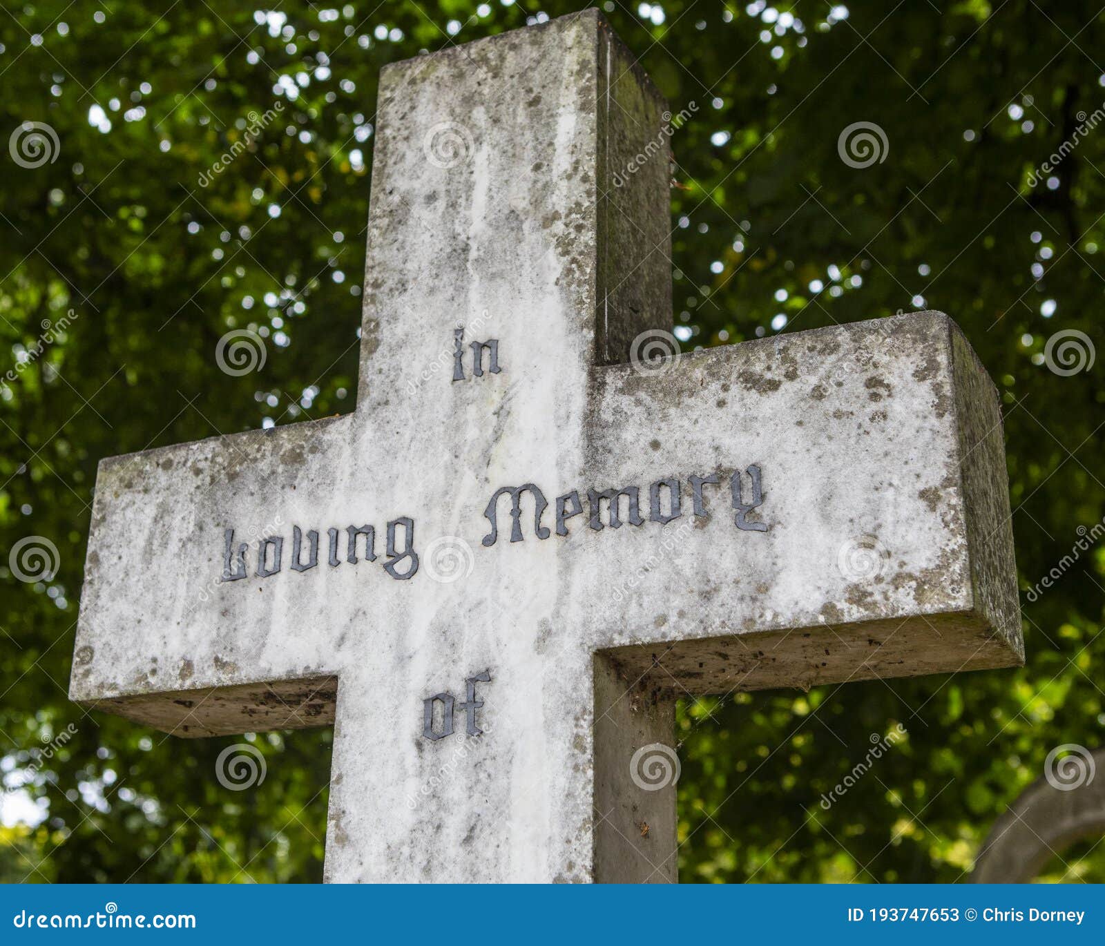 In Loving Memory of stock image. Image of funeral, decaying - 193747653
