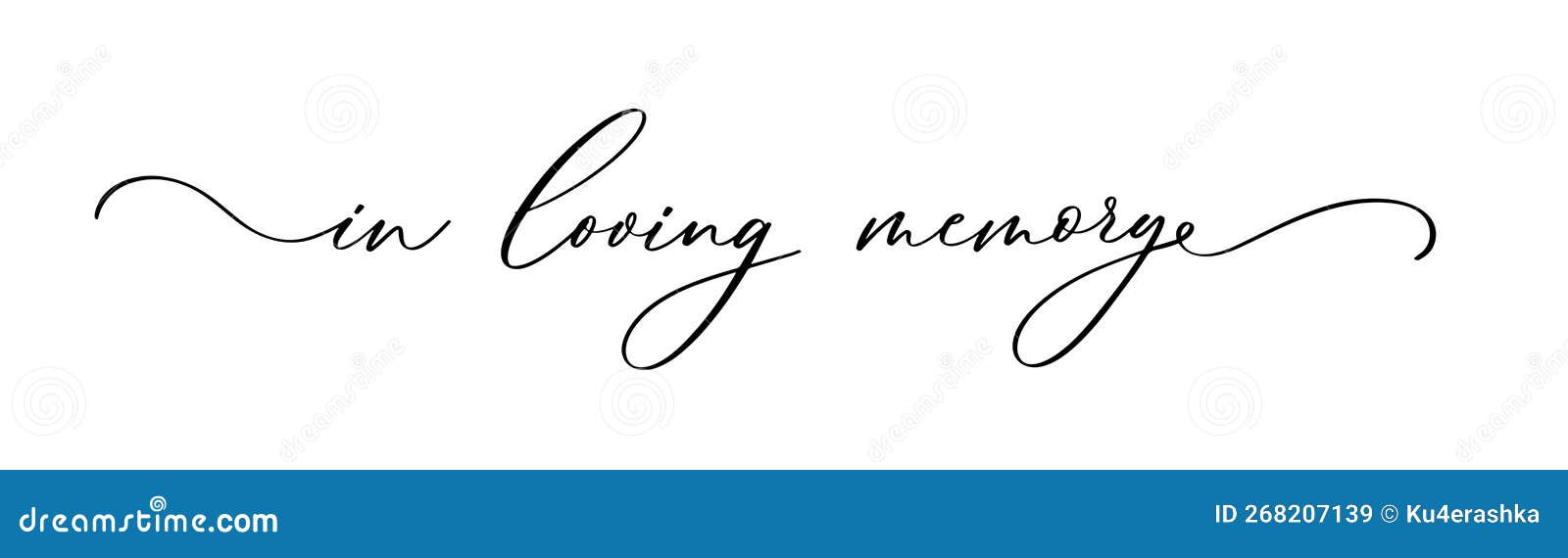 In Loving Memory Text Vector Written with an Elegant Typography. Stock ...