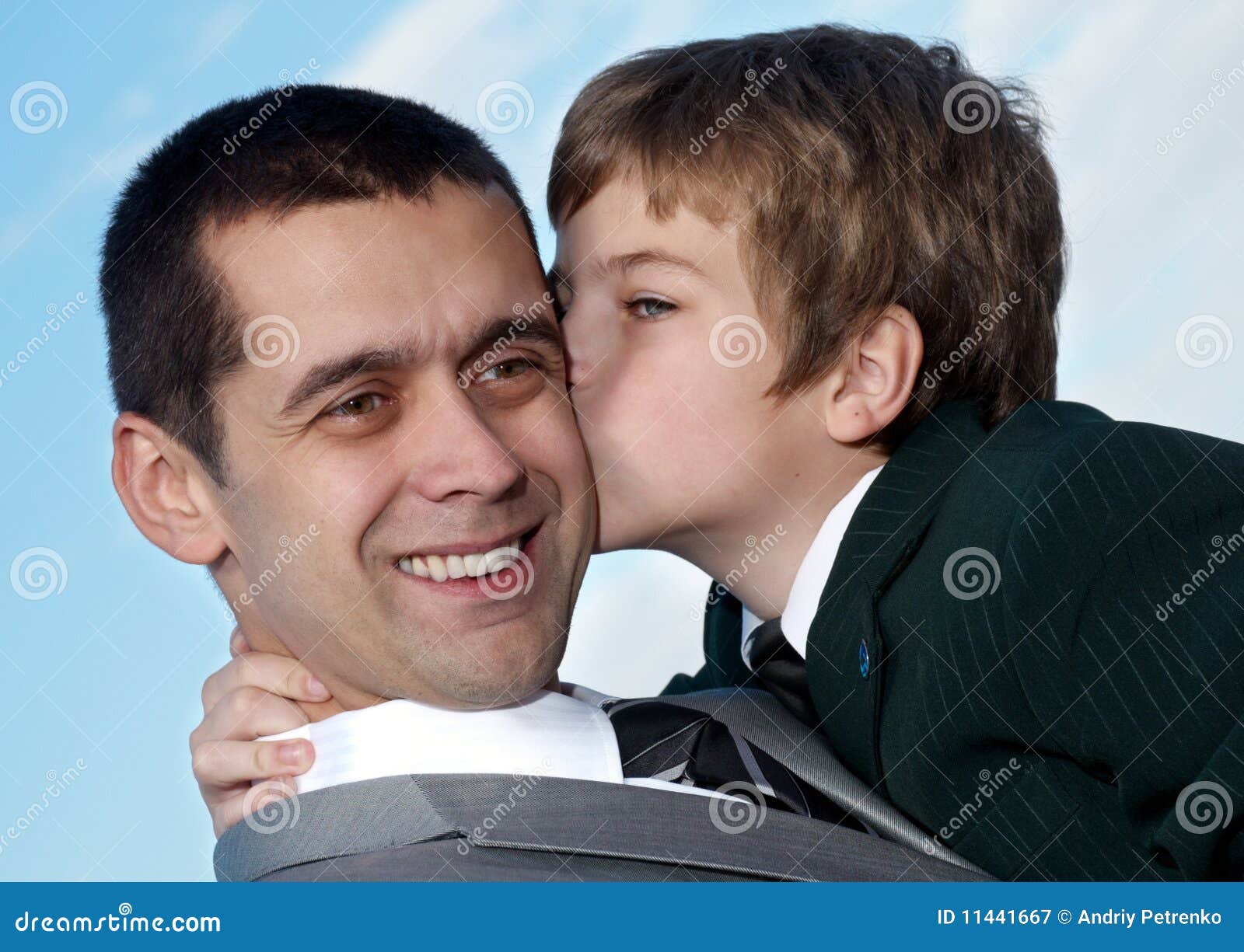 Loving Moment between Father and Son Stock Image - Image of family ...