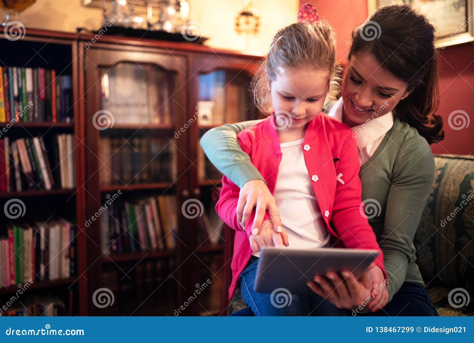 Loving Mother Explaining To Her Child Stock Image - Image of cheerful ...