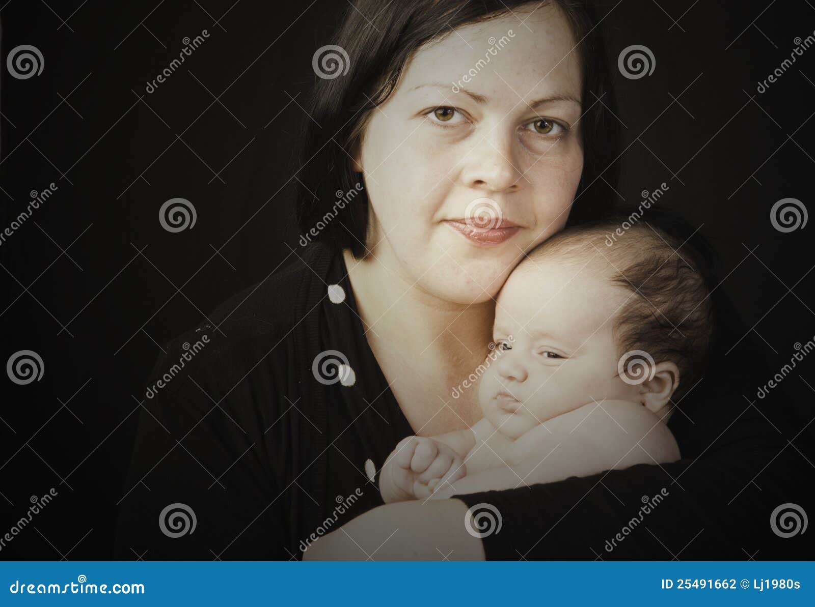 Loving Mother and Infant Son Stock Photo - Image of female, newborn ...