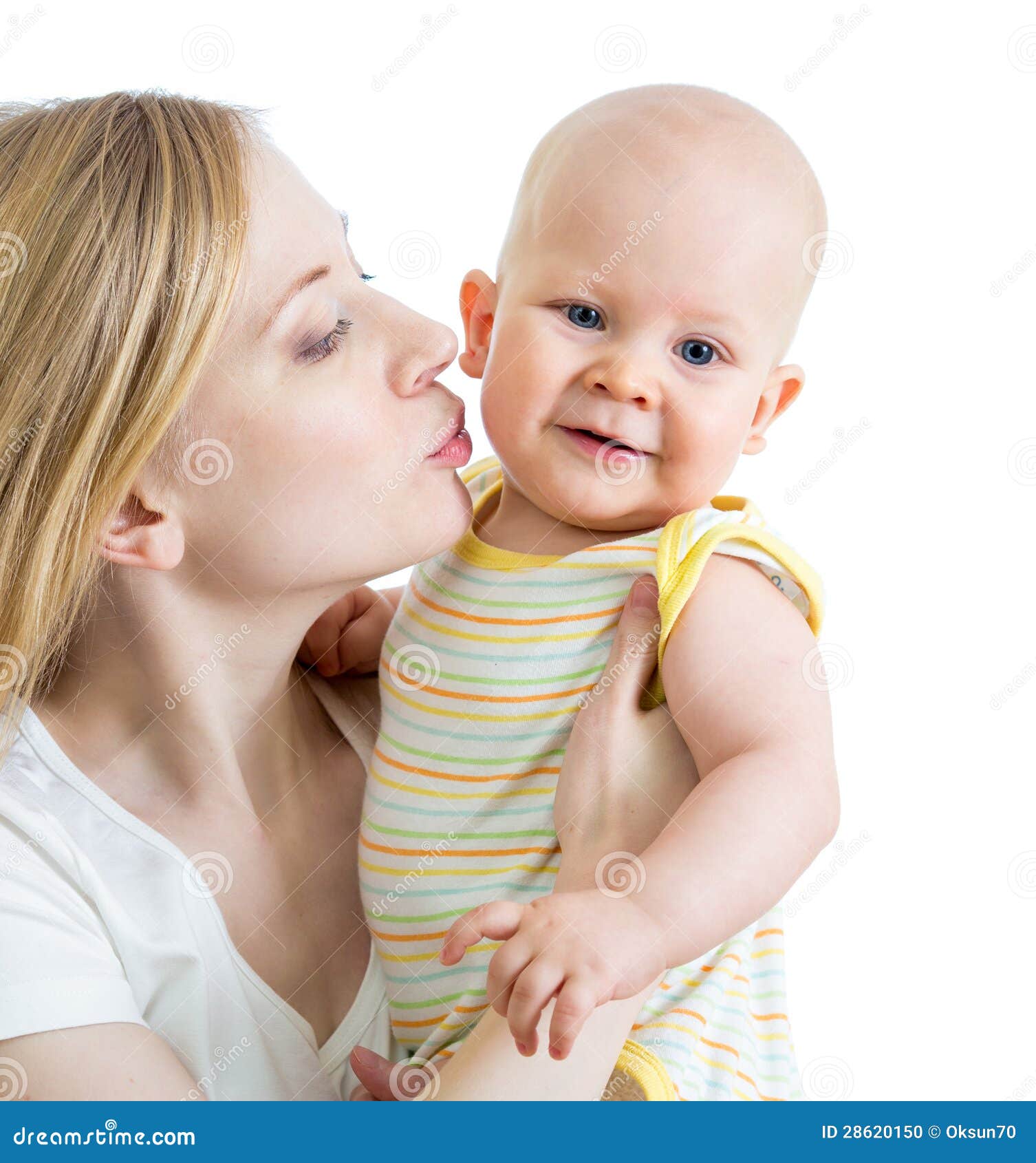 Loving Mother Kissing Her Child on White Background Stock Photo - Image ... Loving Mother Kissing Her Child on White Background Stock Photo - Image ...