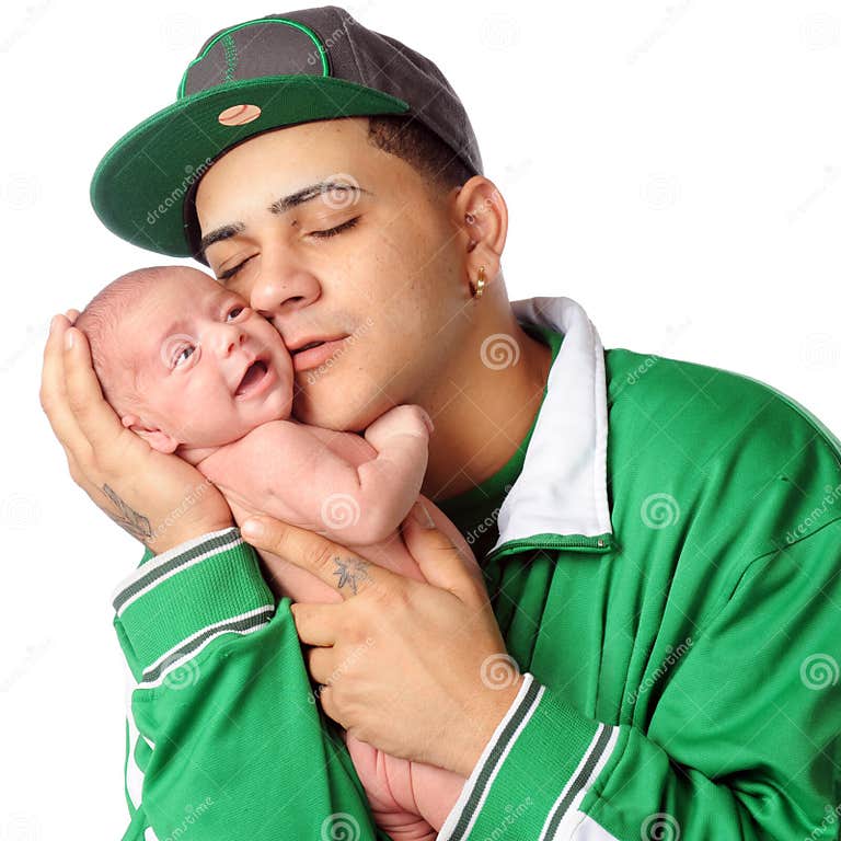 Loving New Dad stock photo. Image of proud, snuggle, child - 11853638