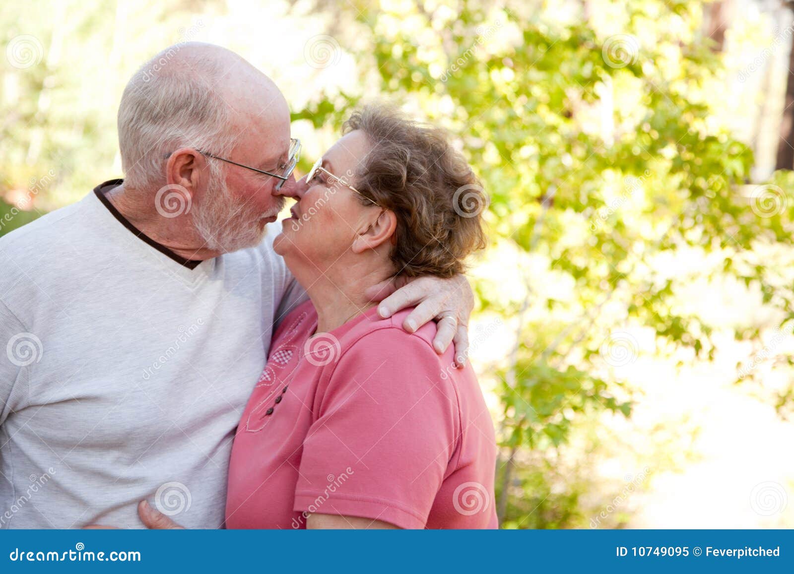 Loving Senior Couple Outdoors Stock Image Image Of Male Lady 10749095