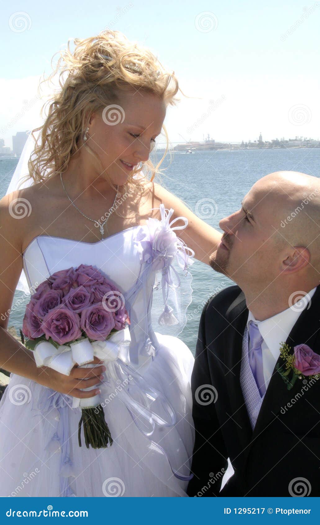 Loving Stare stock image. Image of bride, united, bouquet - 1295217