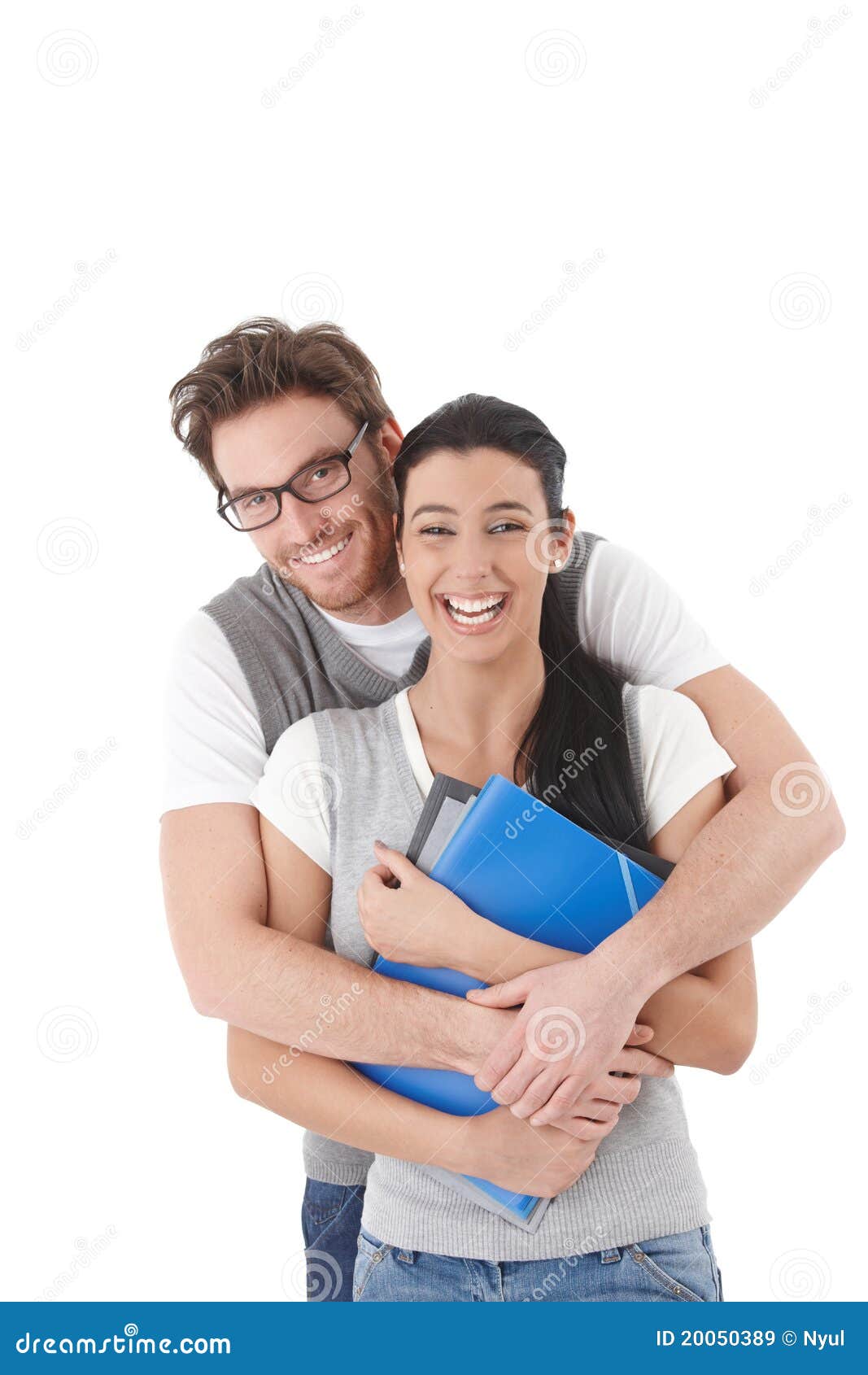 Loving students laughing stock image. Image of clothing - 20050389