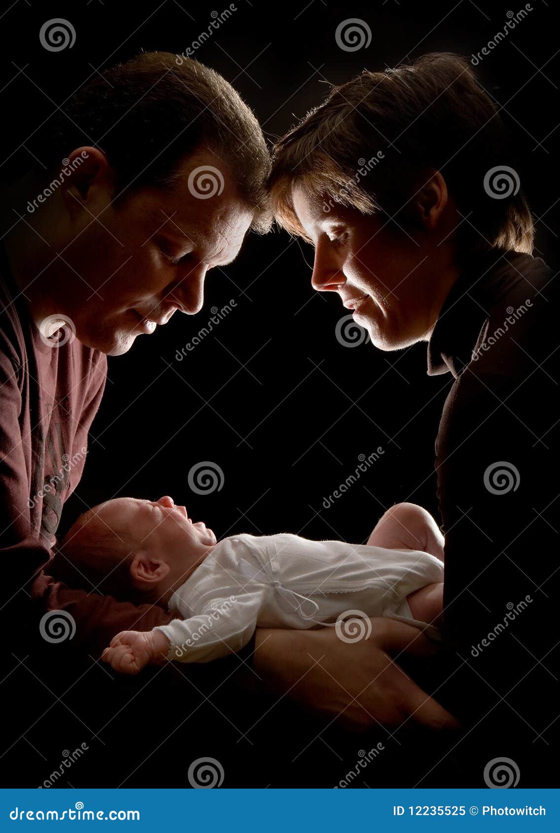 Loving their baby stock image. Image of beautiful, beauty - 12235525