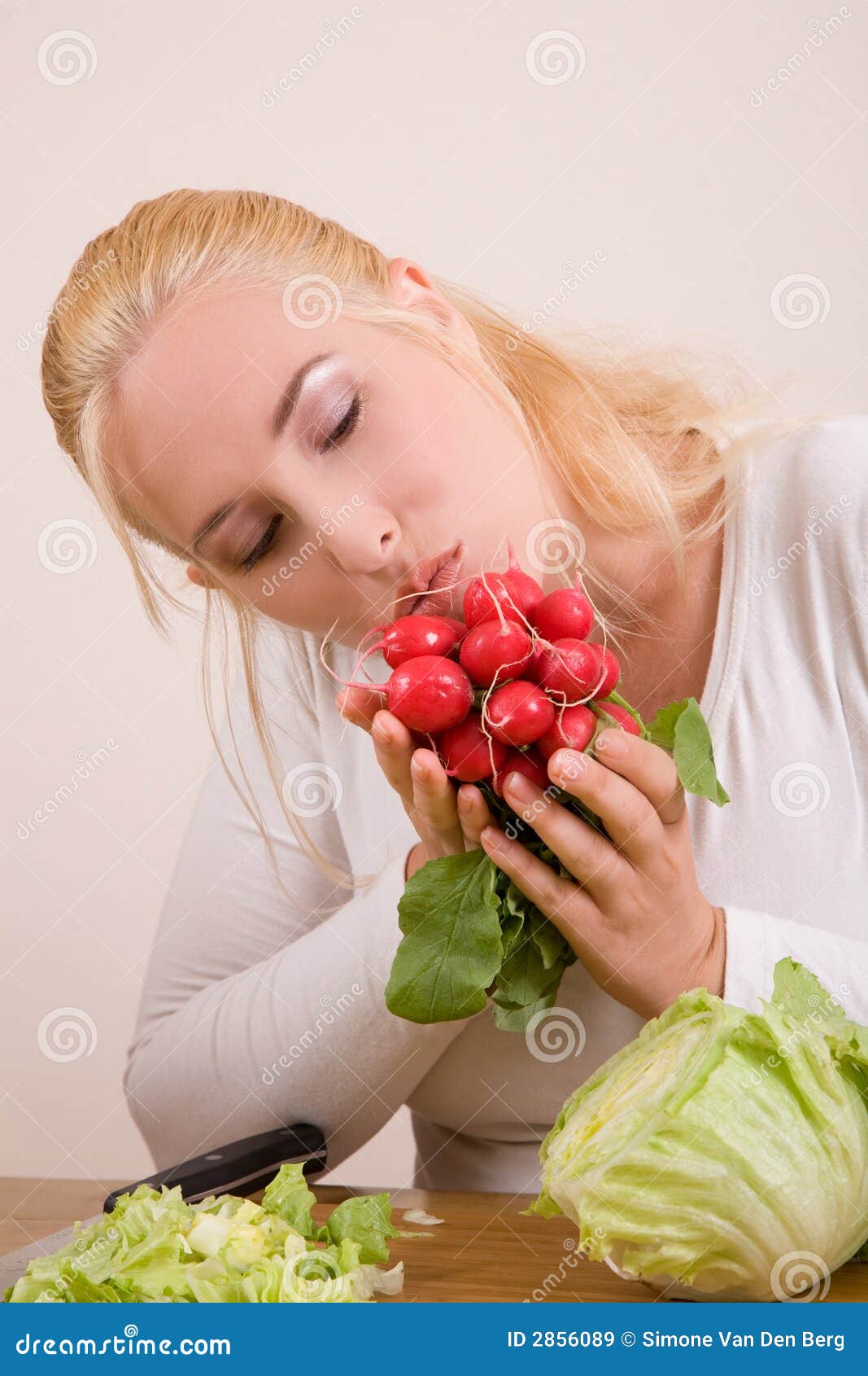 Loving vegetables stock image. Image of women, beautiful - 2856089