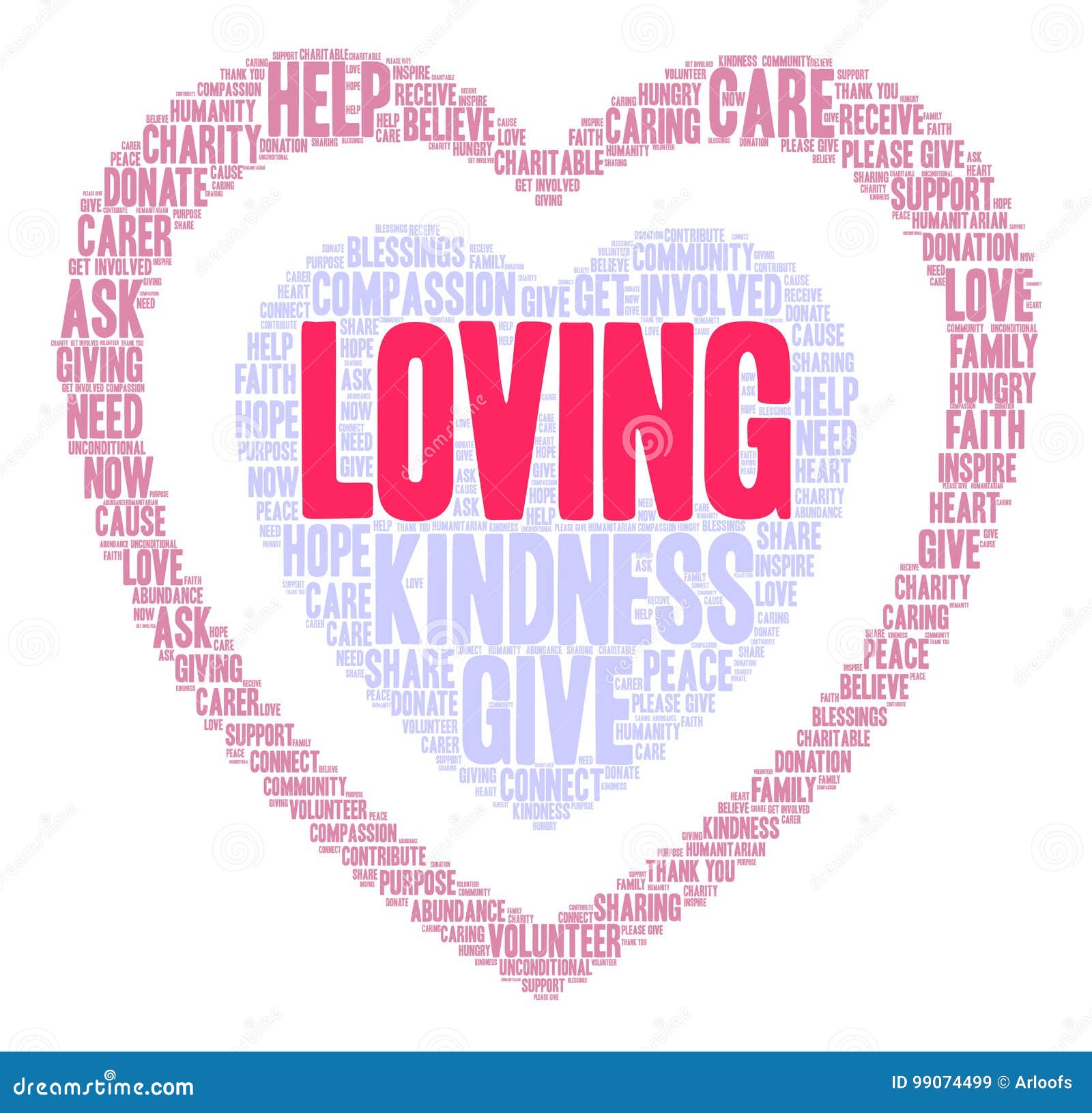 Loving Word Cloud stock vector. Illustration of abundance - 99074499