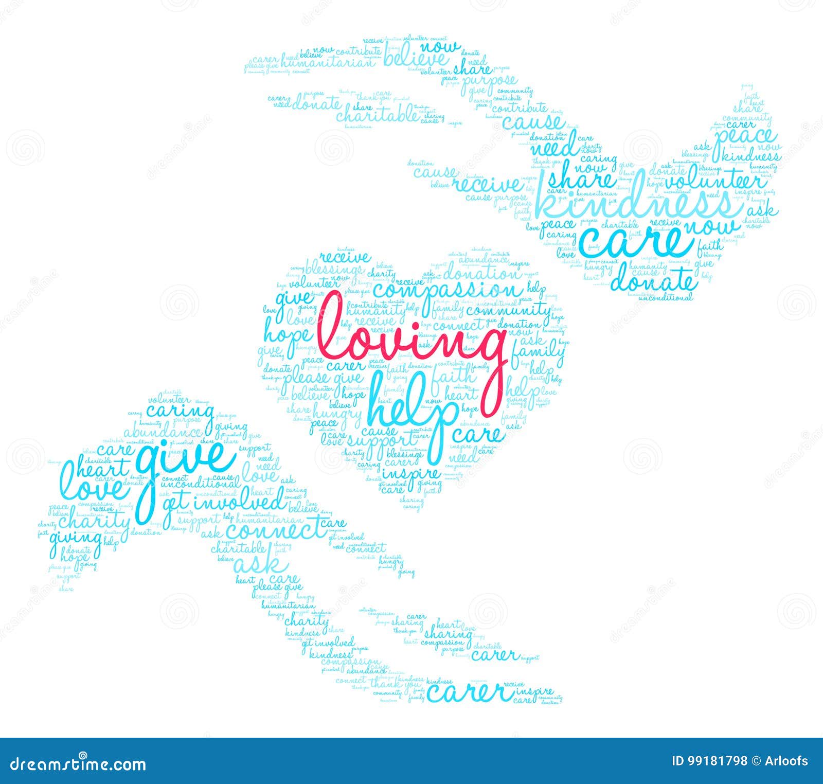 Loving Word Cloud stock vector. Illustration of heart - 99181798