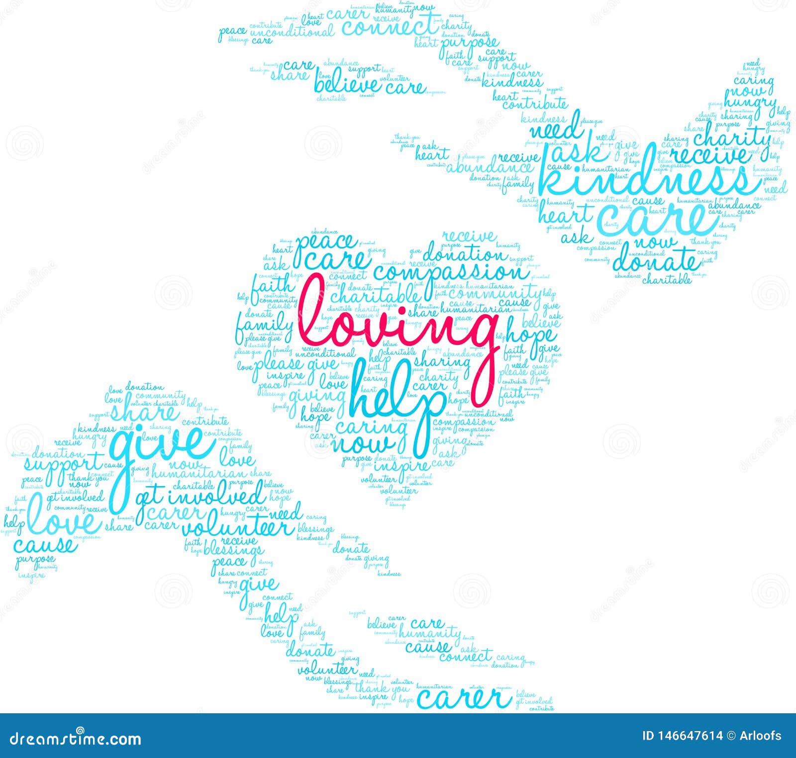Loving Word Cloud stock vector. Illustration of heart - 146647614