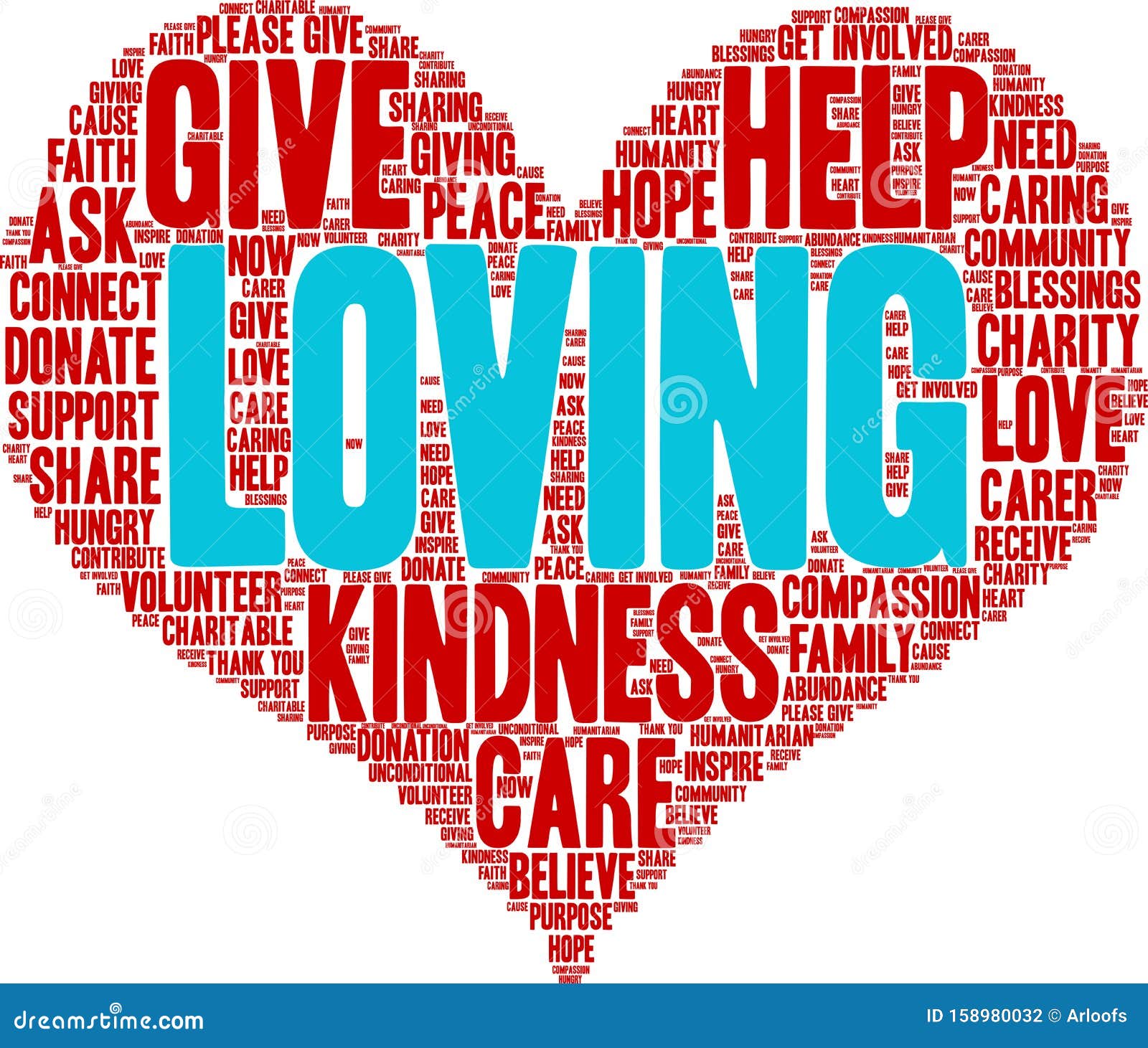 Loving Word Cloud stock vector. Illustration of charitable - 158980032