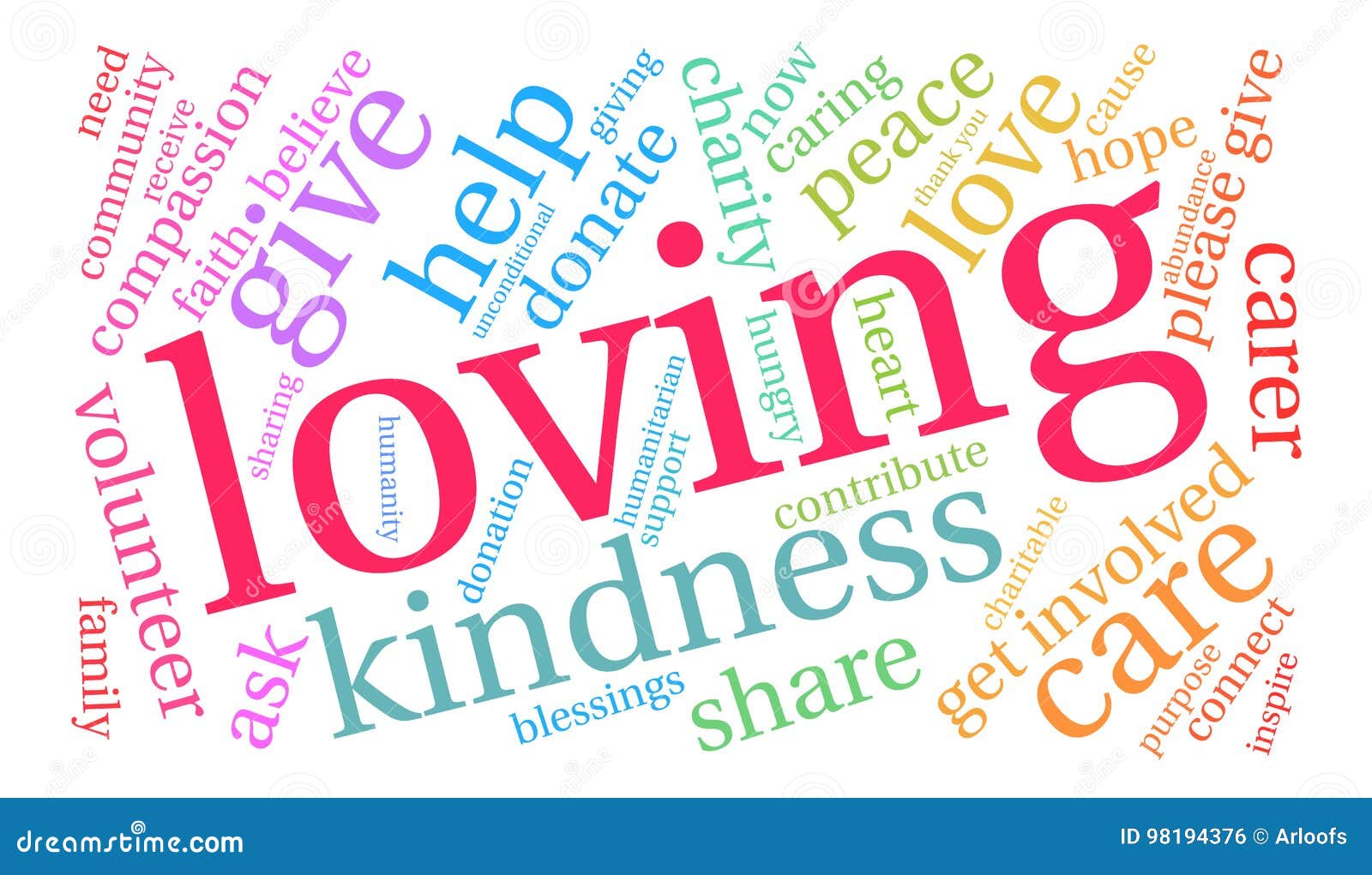 Loving Word Cloud stock illustration. Illustration of abundance - 98194376