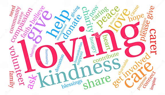 Loving Word Cloud stock illustration. Illustration of abundance - 98194376