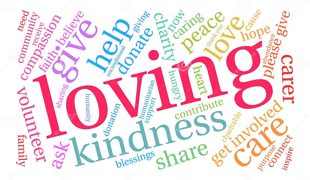 Loving Word Cloud stock illustration. Illustration of abundance - 98194376