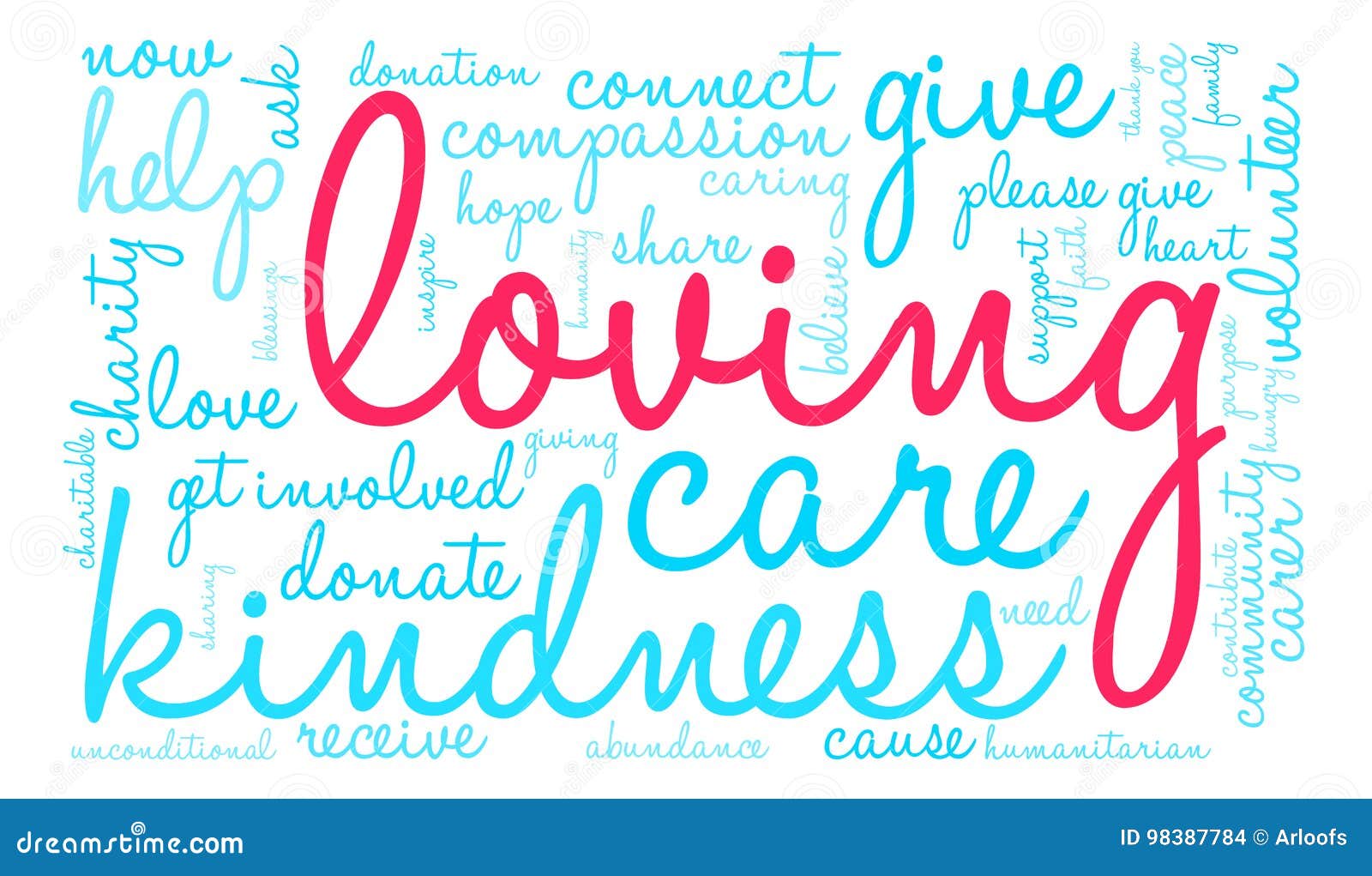 Loving Word Cloud stock illustration. Illustration of giving - 98387784