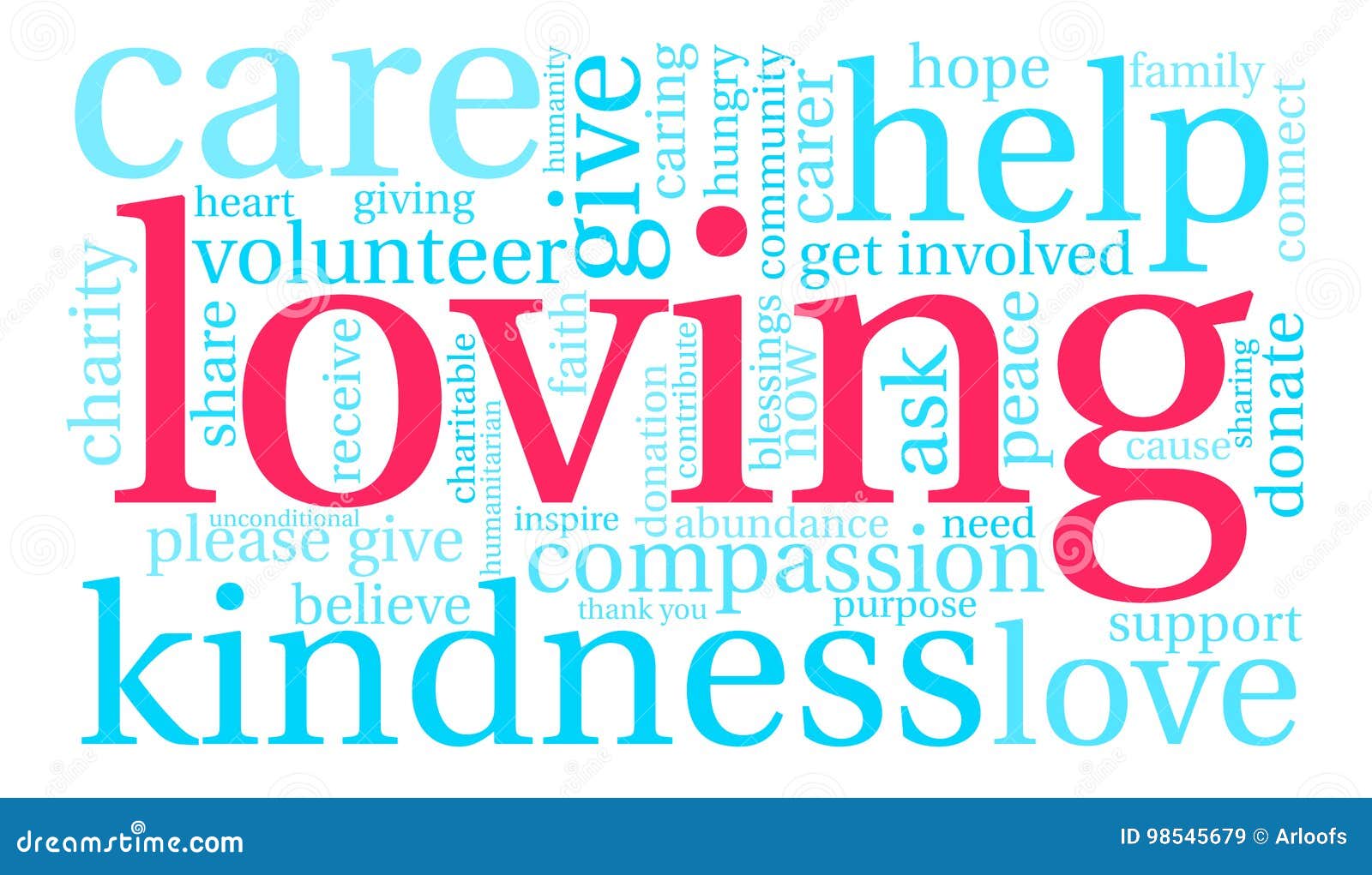 Loving Word Cloud stock illustration. Illustration of giving - 98545679