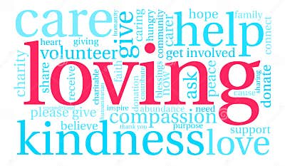Loving Word Cloud stock illustration. Illustration of giving - 98545679