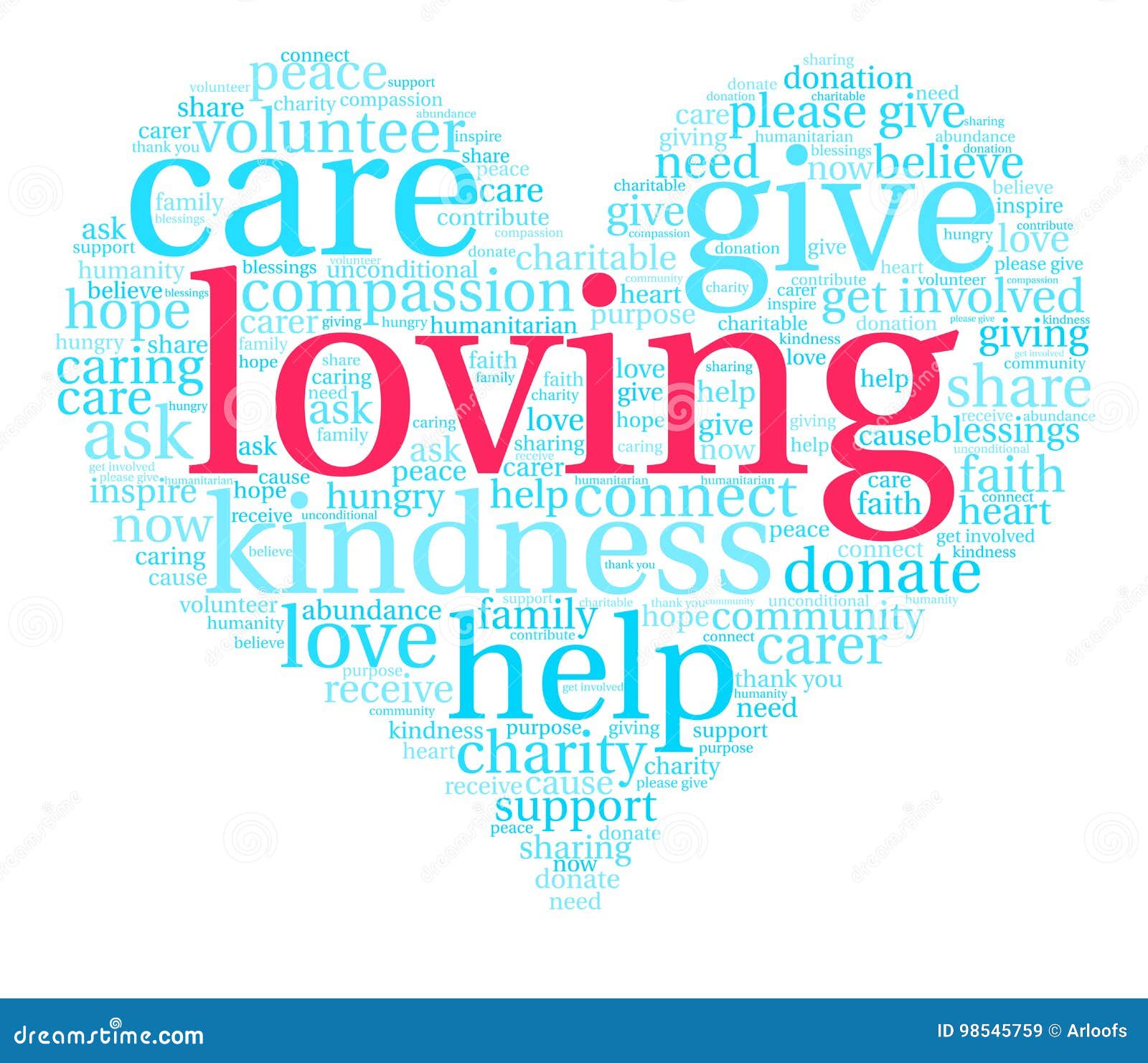 Loving Word Cloud stock illustration. Illustration of inspire - 98545759