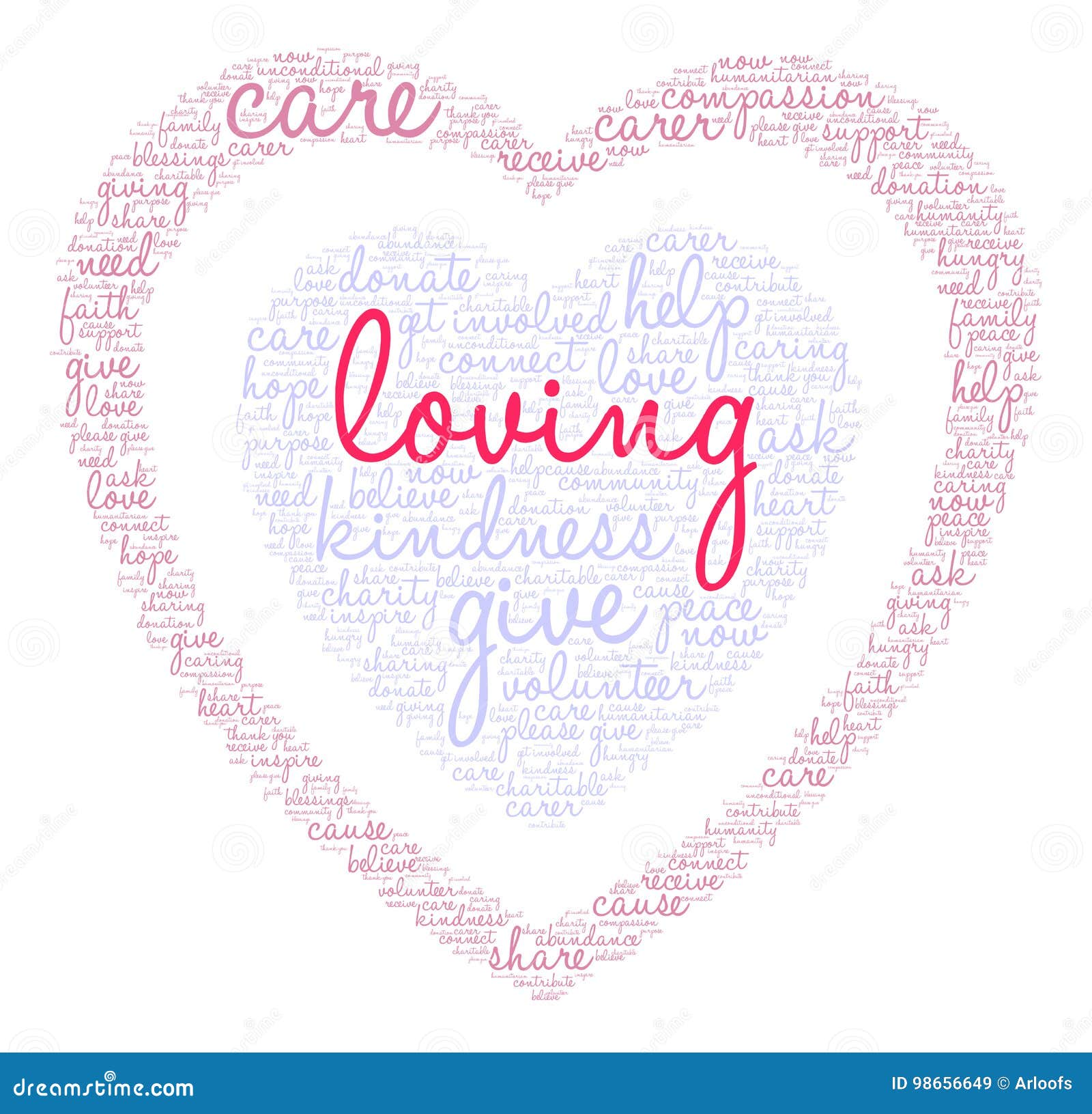 Loving Word Cloud stock illustration. Illustration of humanitarian ...