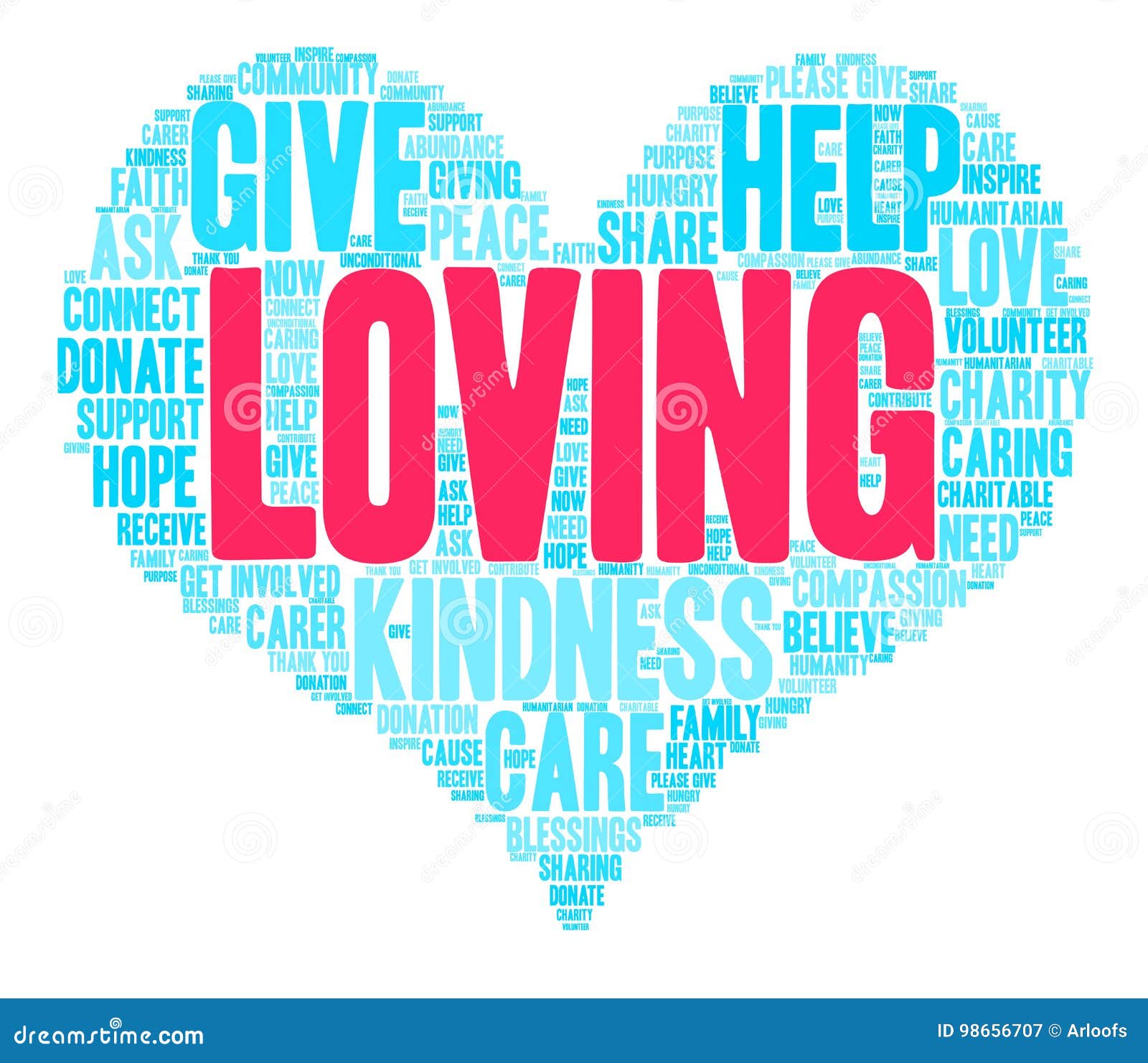 Loving Word Cloud stock illustration. Illustration of connect - 98656707
