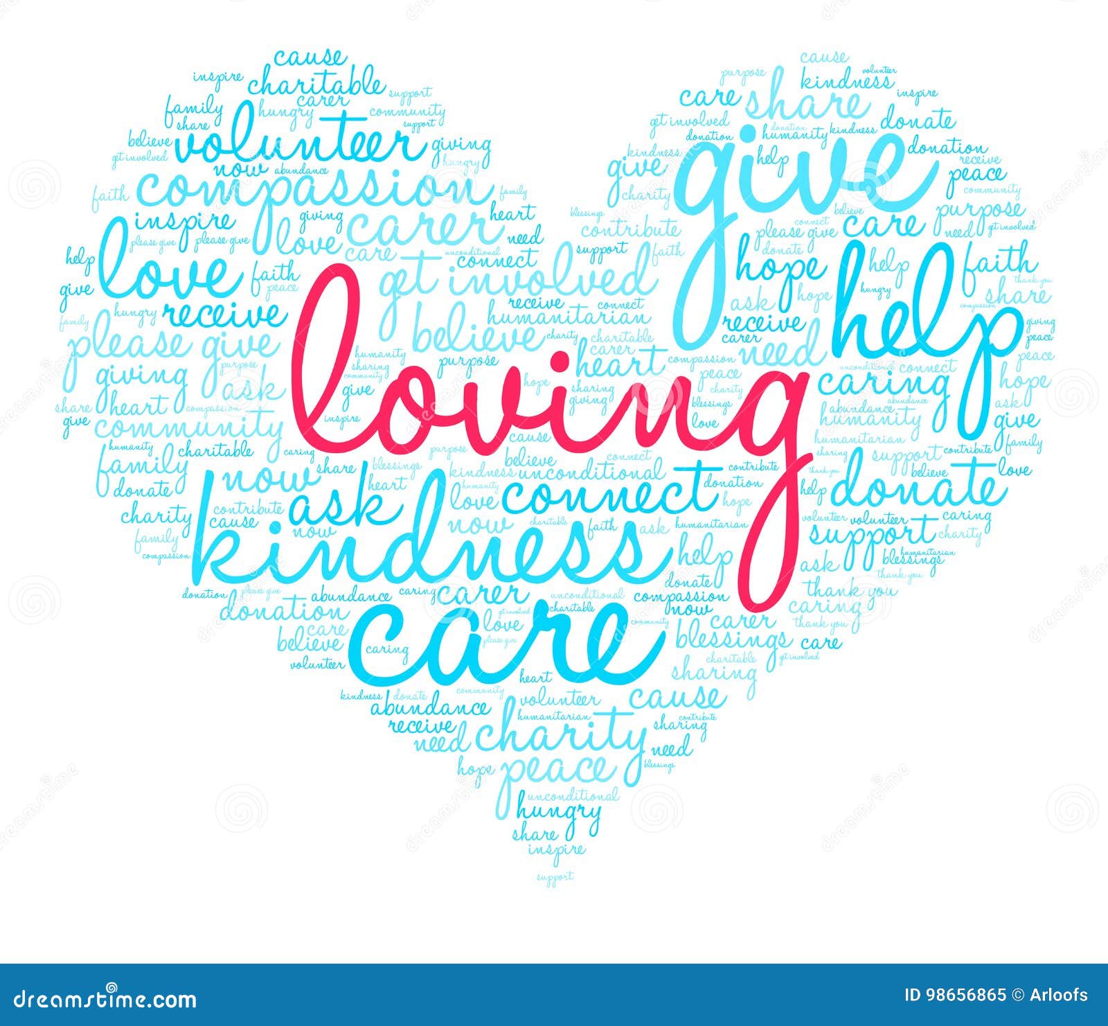 Loving Word Cloud stock illustration. Illustration of carer - 98656865