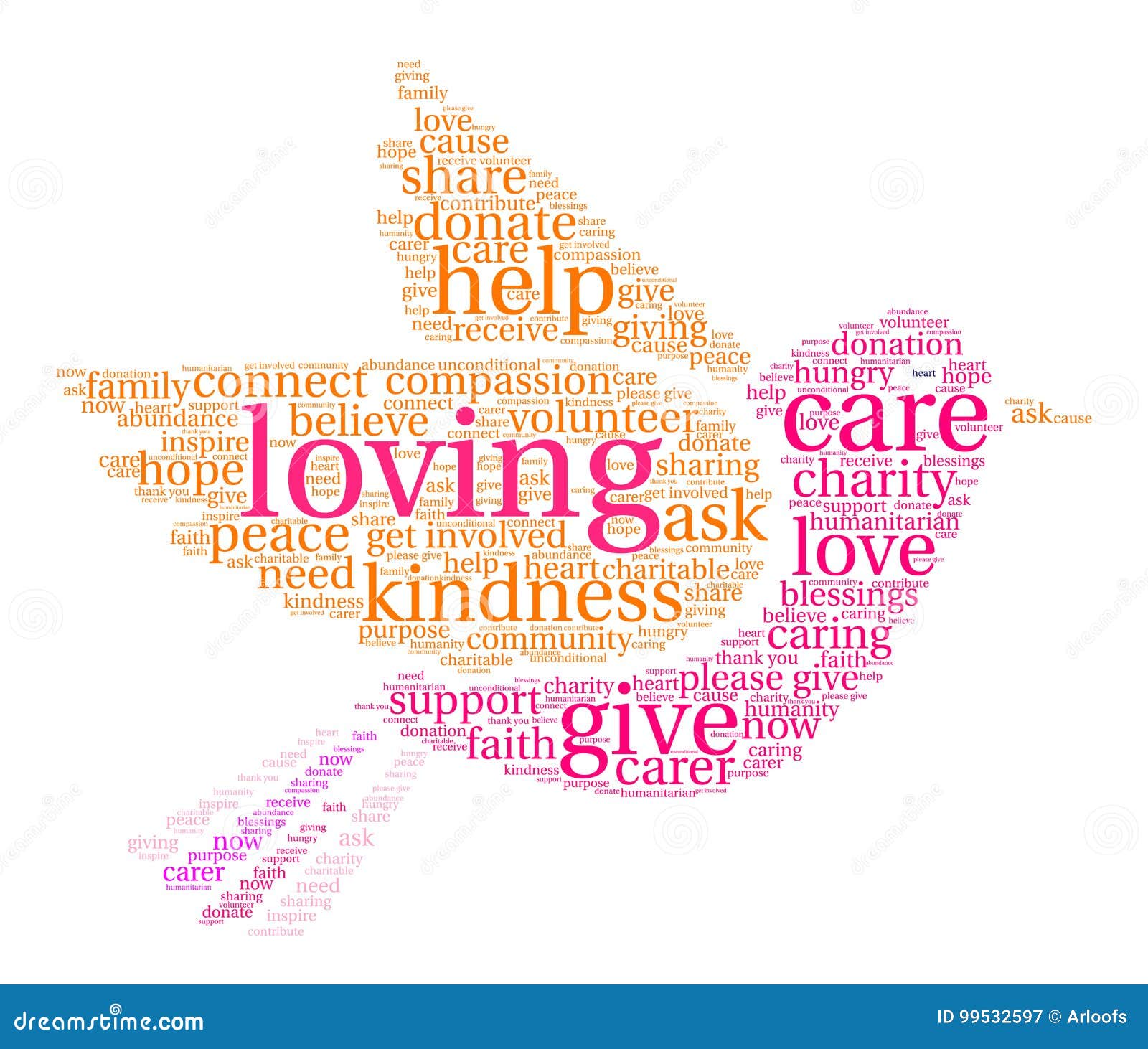 Loving Word Cloud stock vector. Illustration of caring - 99532597