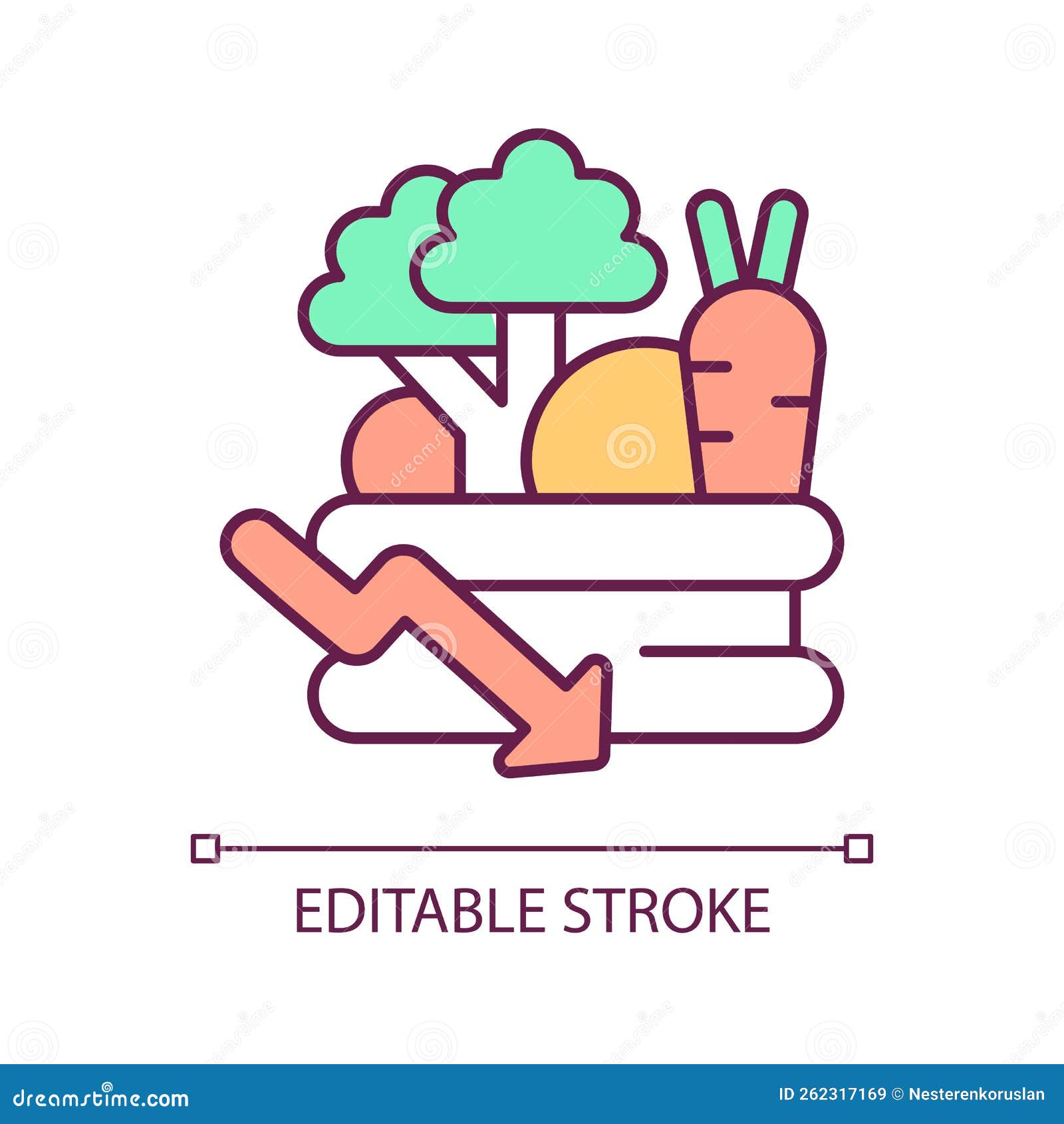 Low Agricultural Productivity RGB Color Icon Stock Vector ...