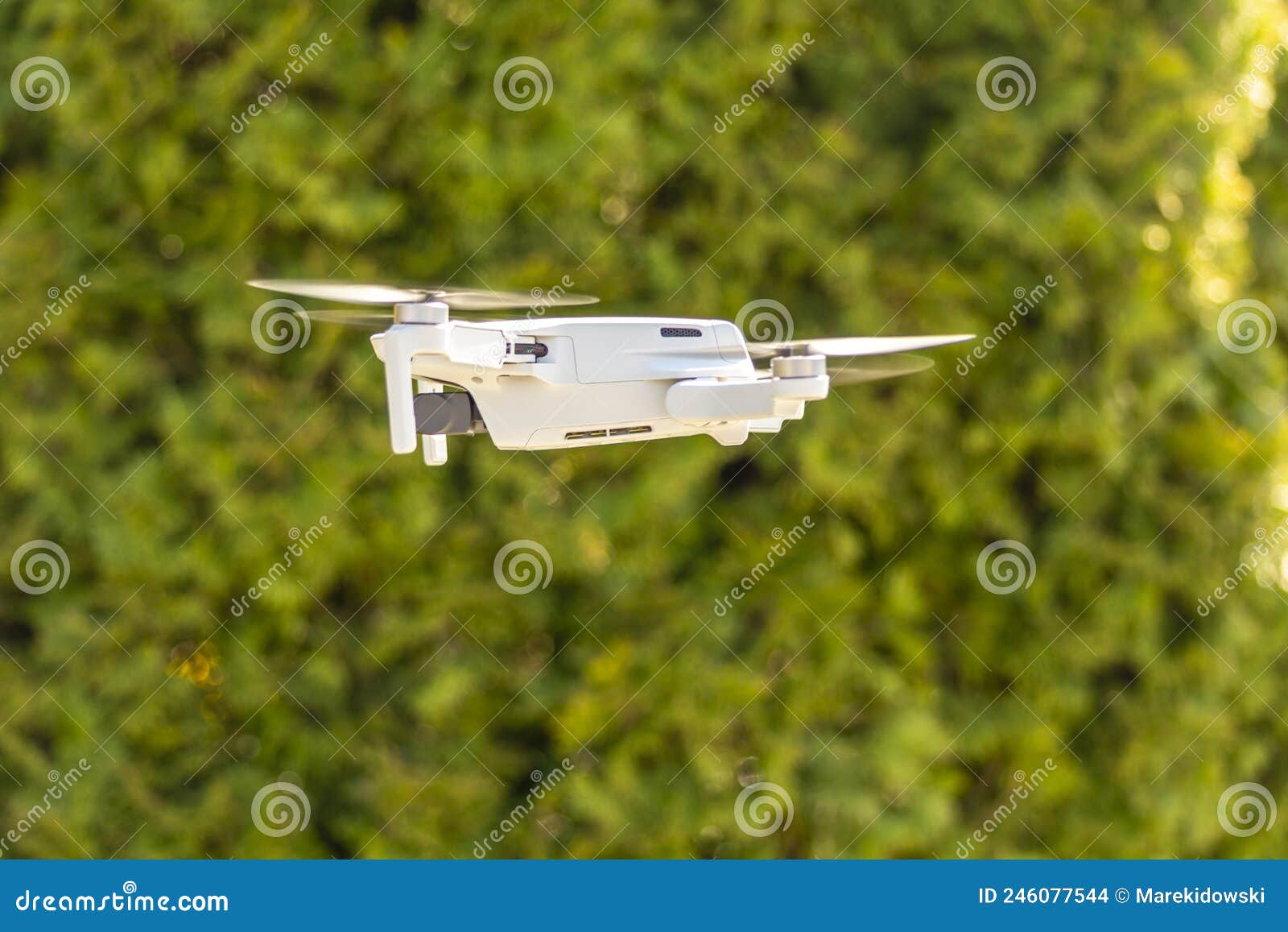 A Drone Weighing 249 Grams in Flight. Stock Photo - Image of equipment ...