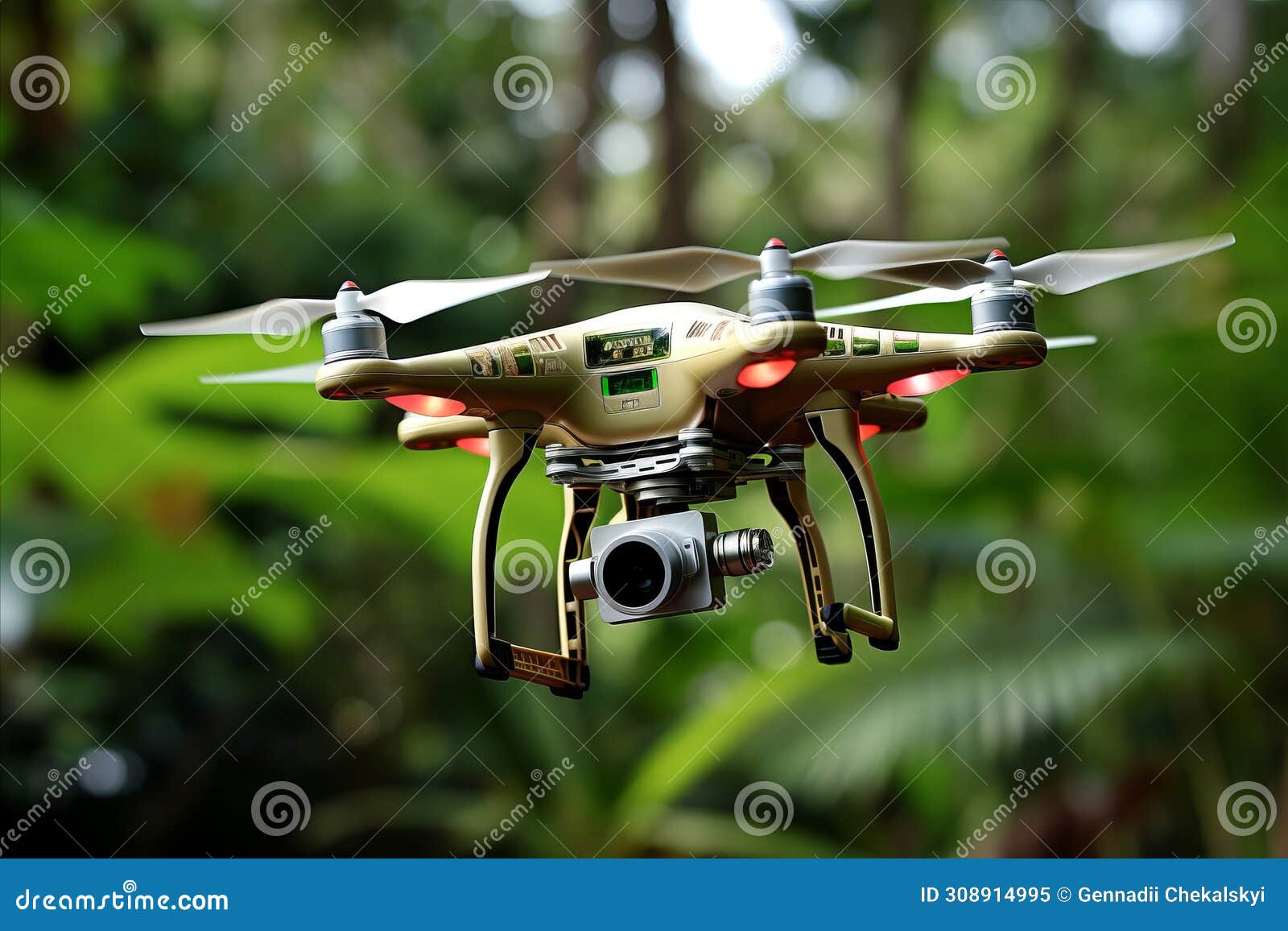Low-altitude Unmanned Drone Captured in Scenic Airborne Flight Stock ...
